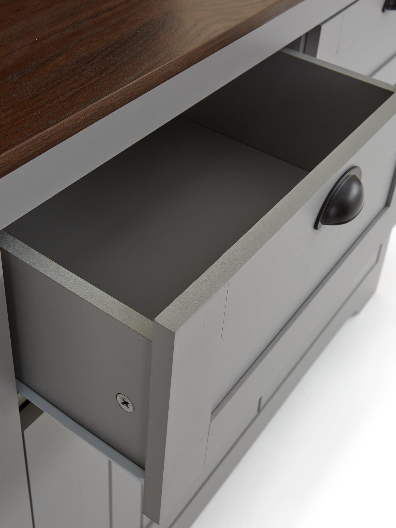 Very Home New Devon Compact Sideboard - Grey/Walnut - FSC Certified | Very