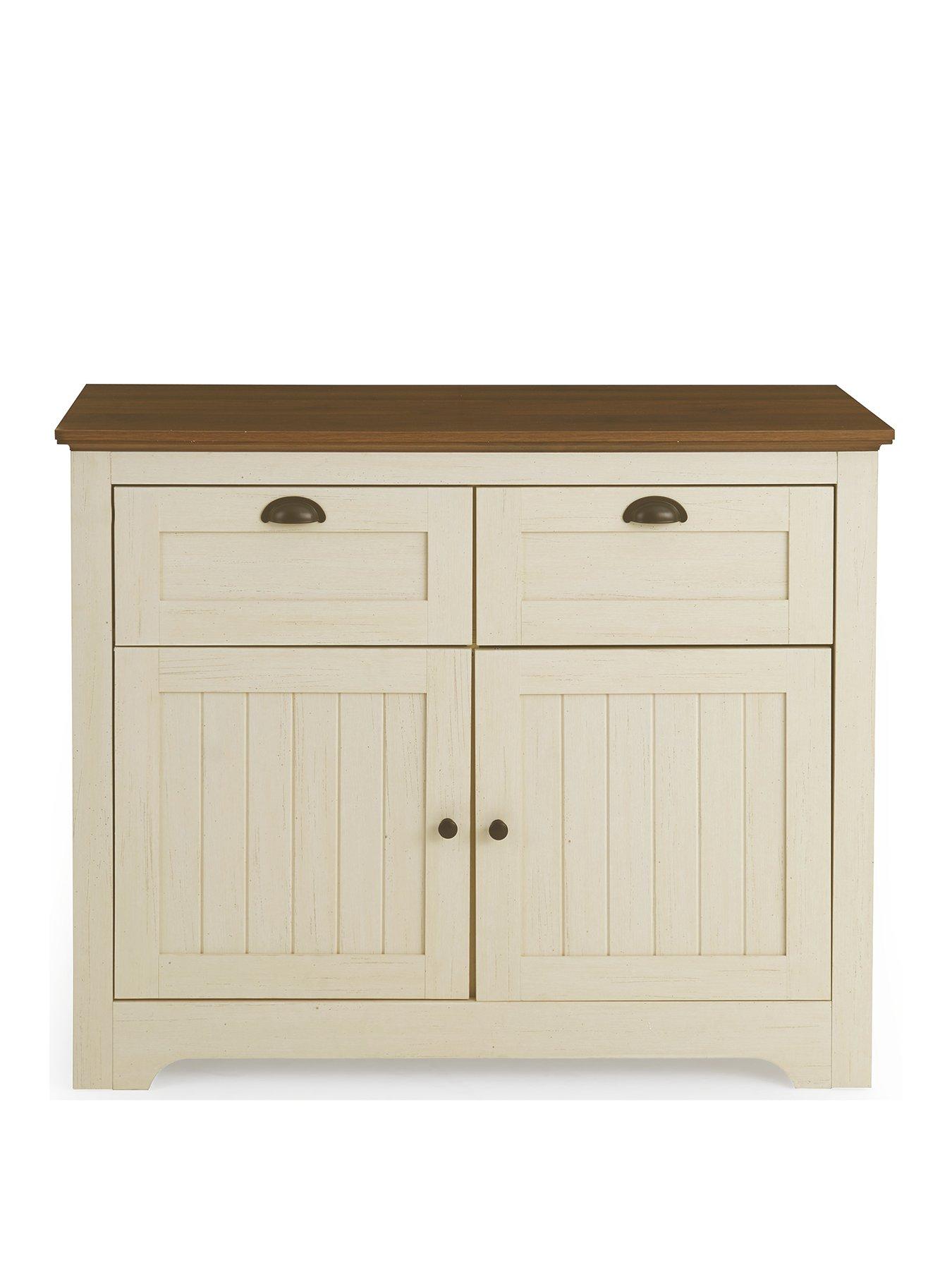Very Home New Devon Compact Sideboard - Ivory/Walnut - FSC Certified | Very