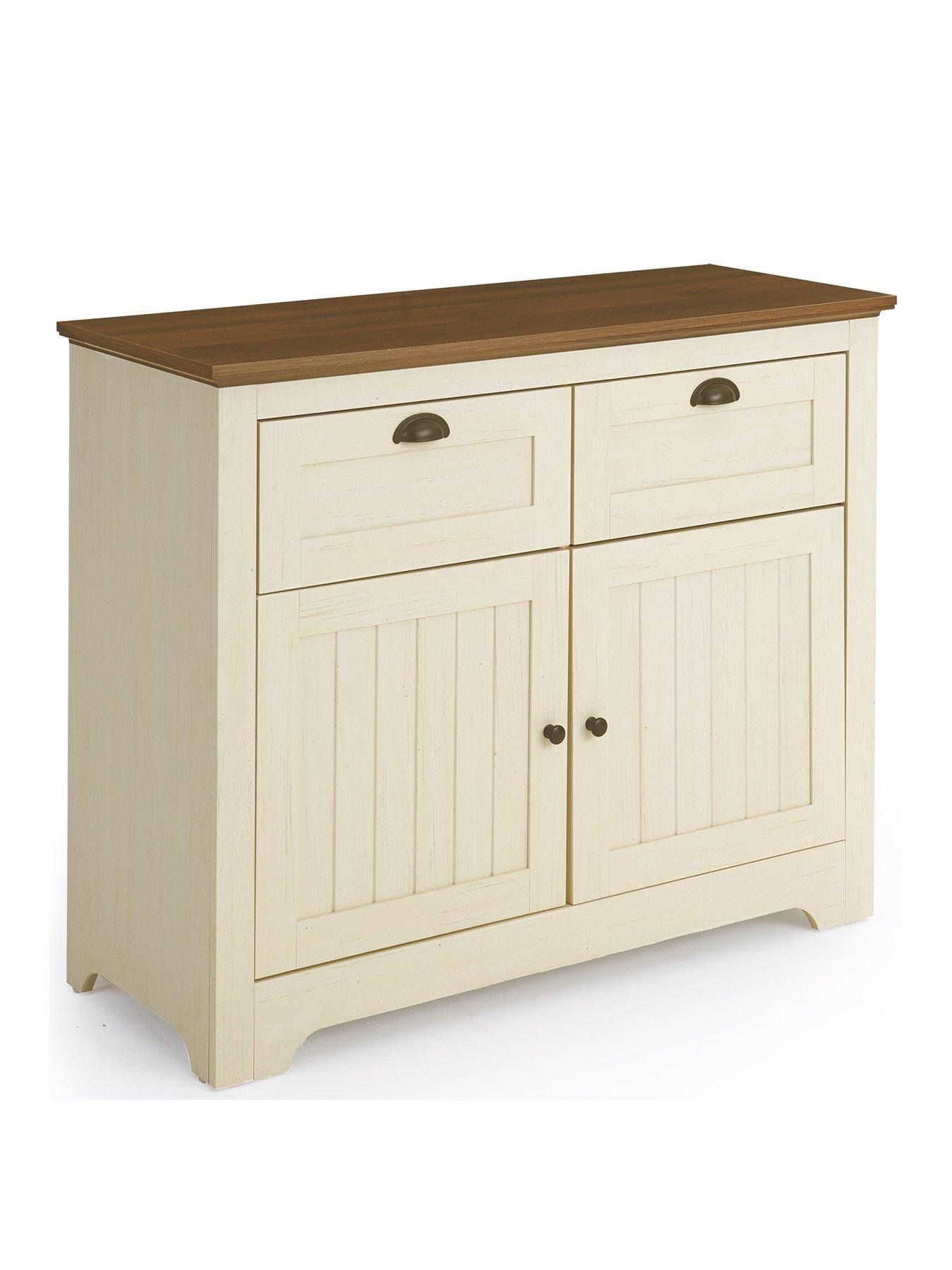 The Very Collection New Devon Compact Sideboard - Ivory/Walnut - FSC ...