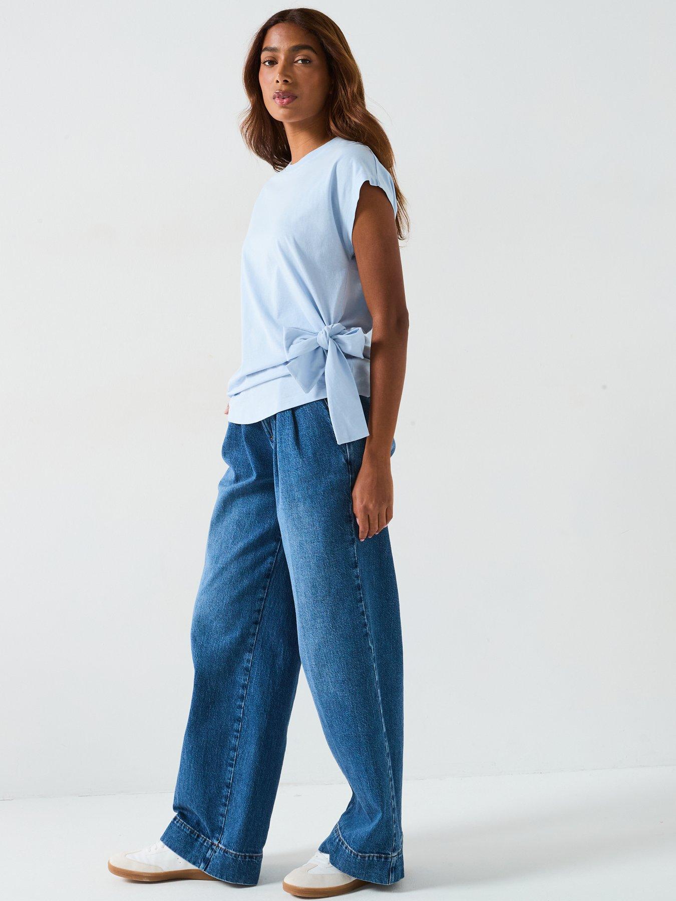 V by Very Tie Side Tee - Blue | Very