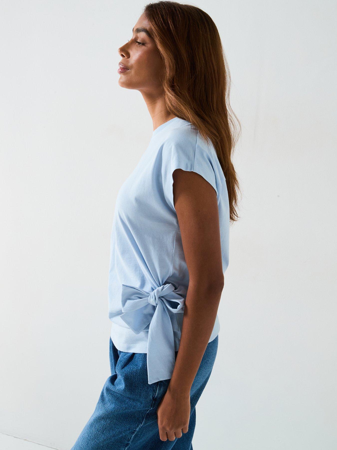 V by Very Tie Side Tee - Blue | Very