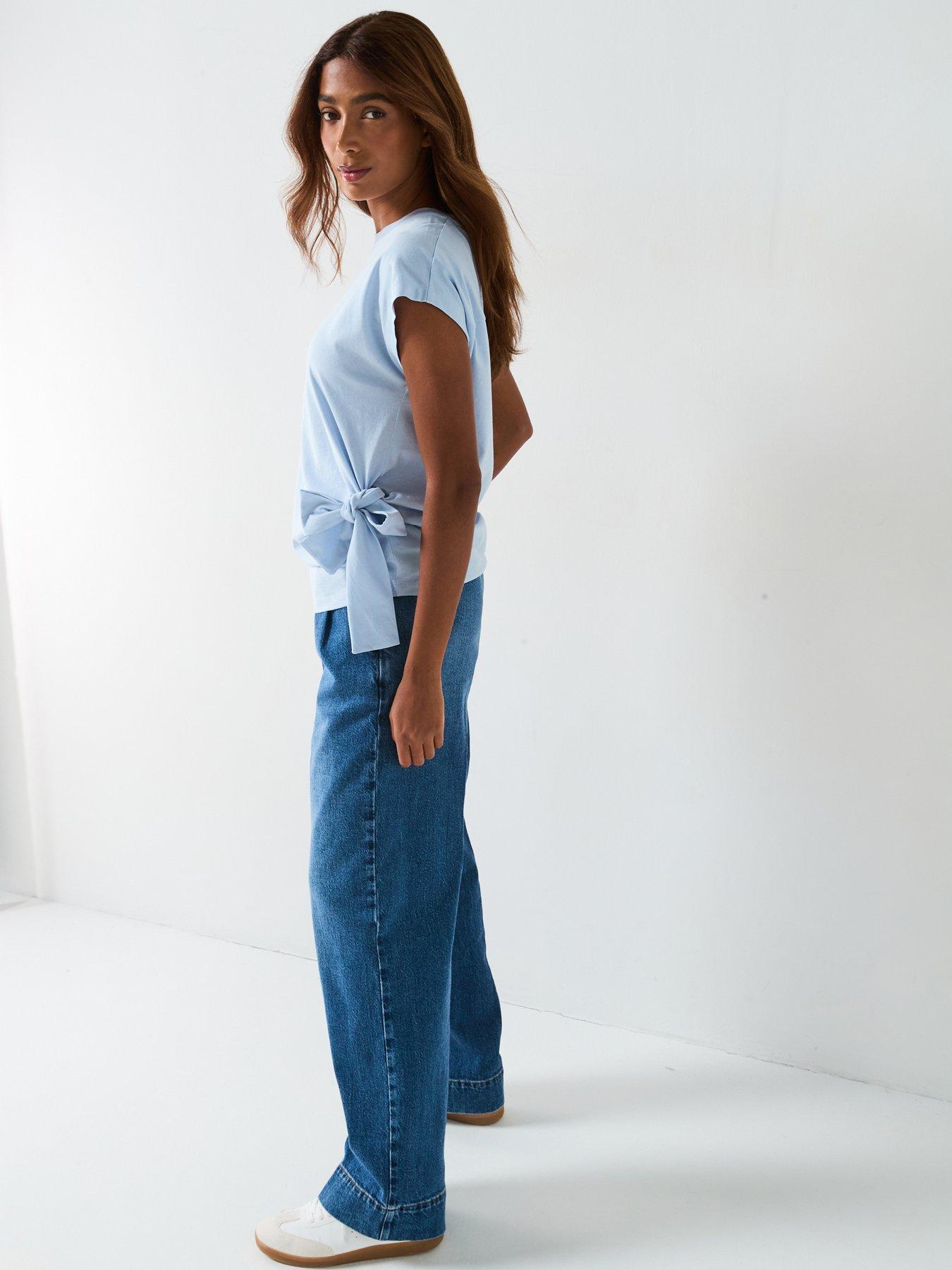 V by Very Tie Side Tee - Blue | Very