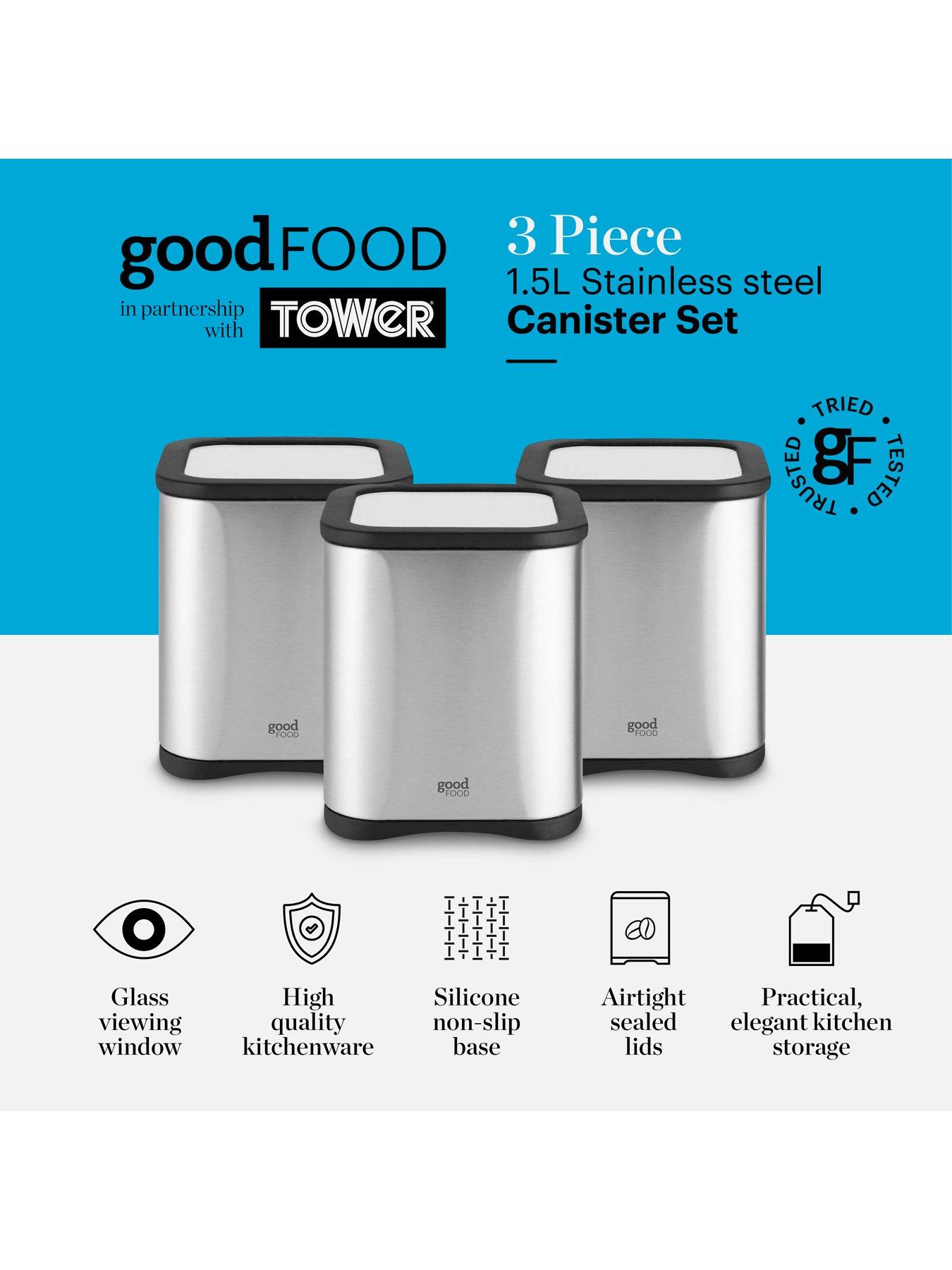 Good Food by Tower Set Of 3 Canisters | Very