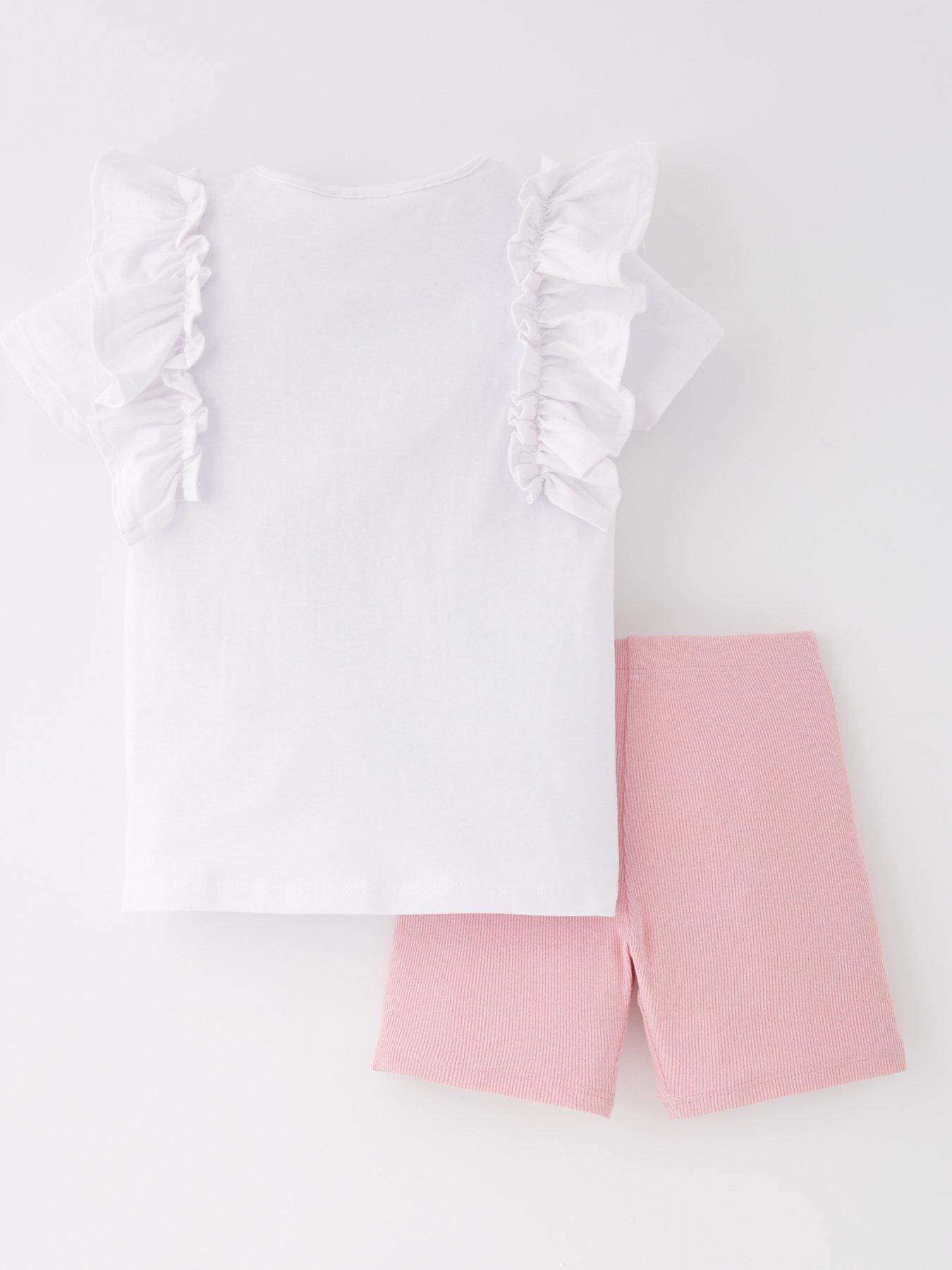 Mini V by Very Girls Floral And Heart T-Shirt And Shorts Set - White ...