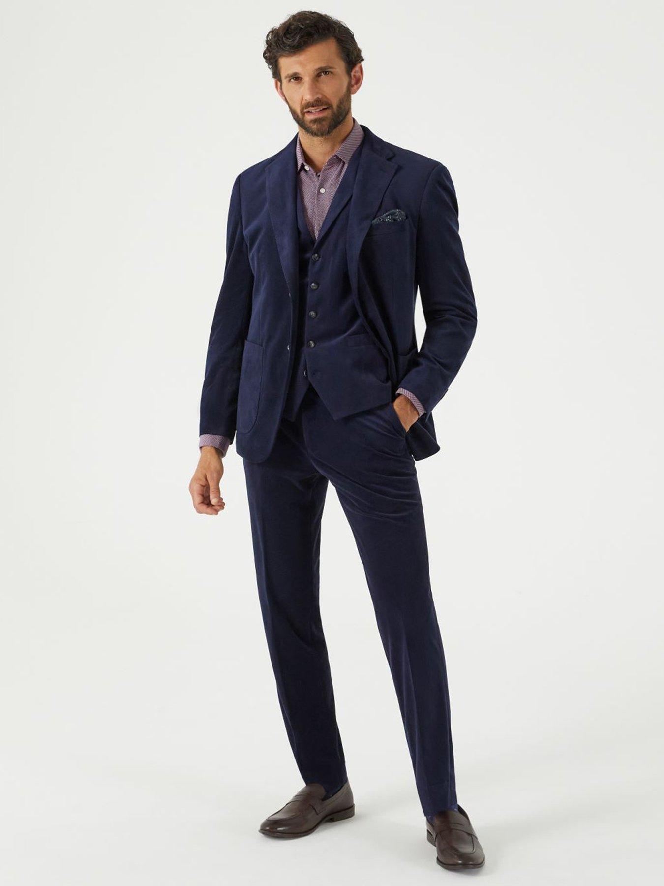 Skopes Atkinson Corduroy Tailored Fit Suit Jacket - Navy | Very