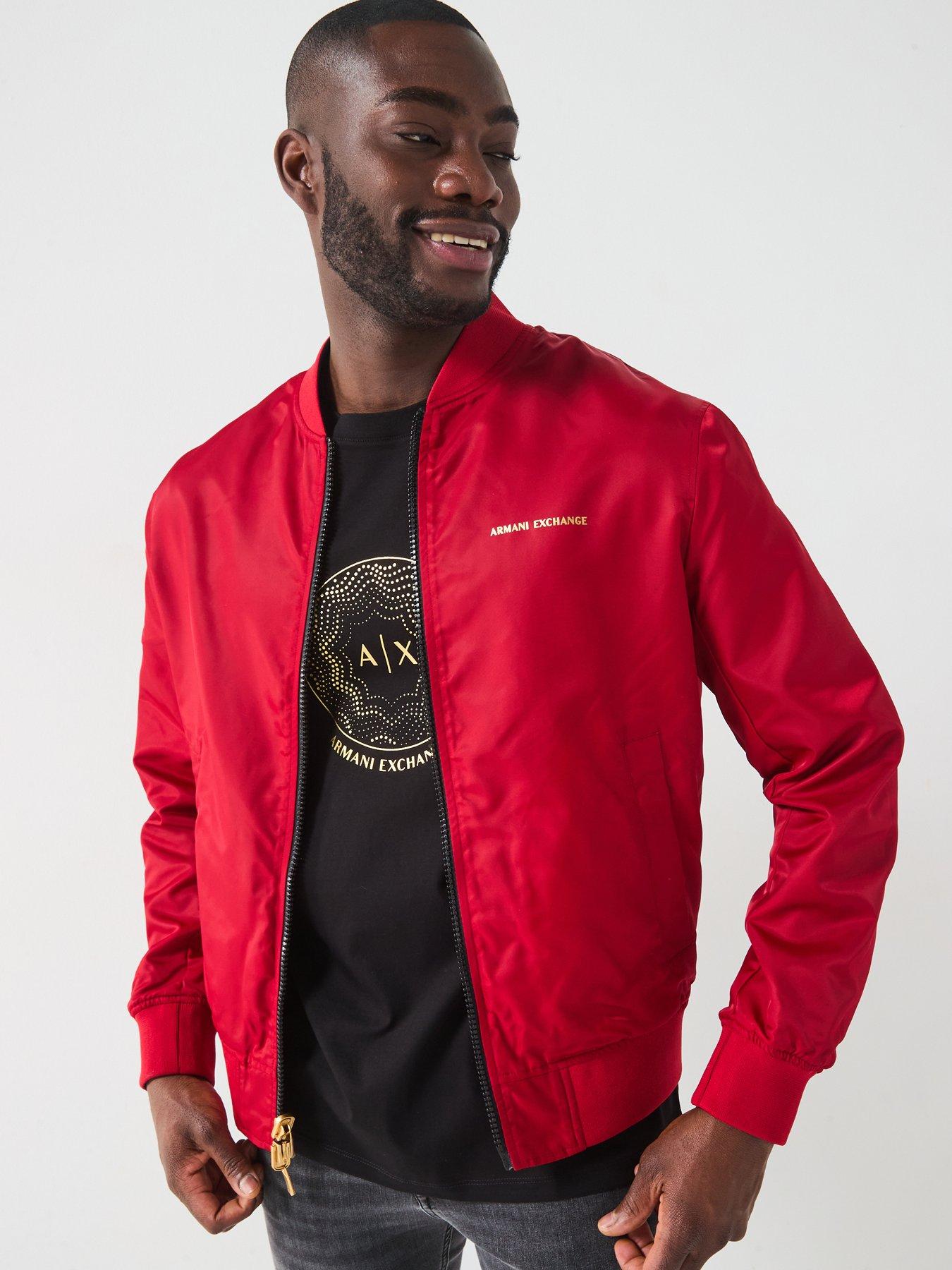 Armani Exchange Snake Back Logo Bomber Jacket - Black | Very