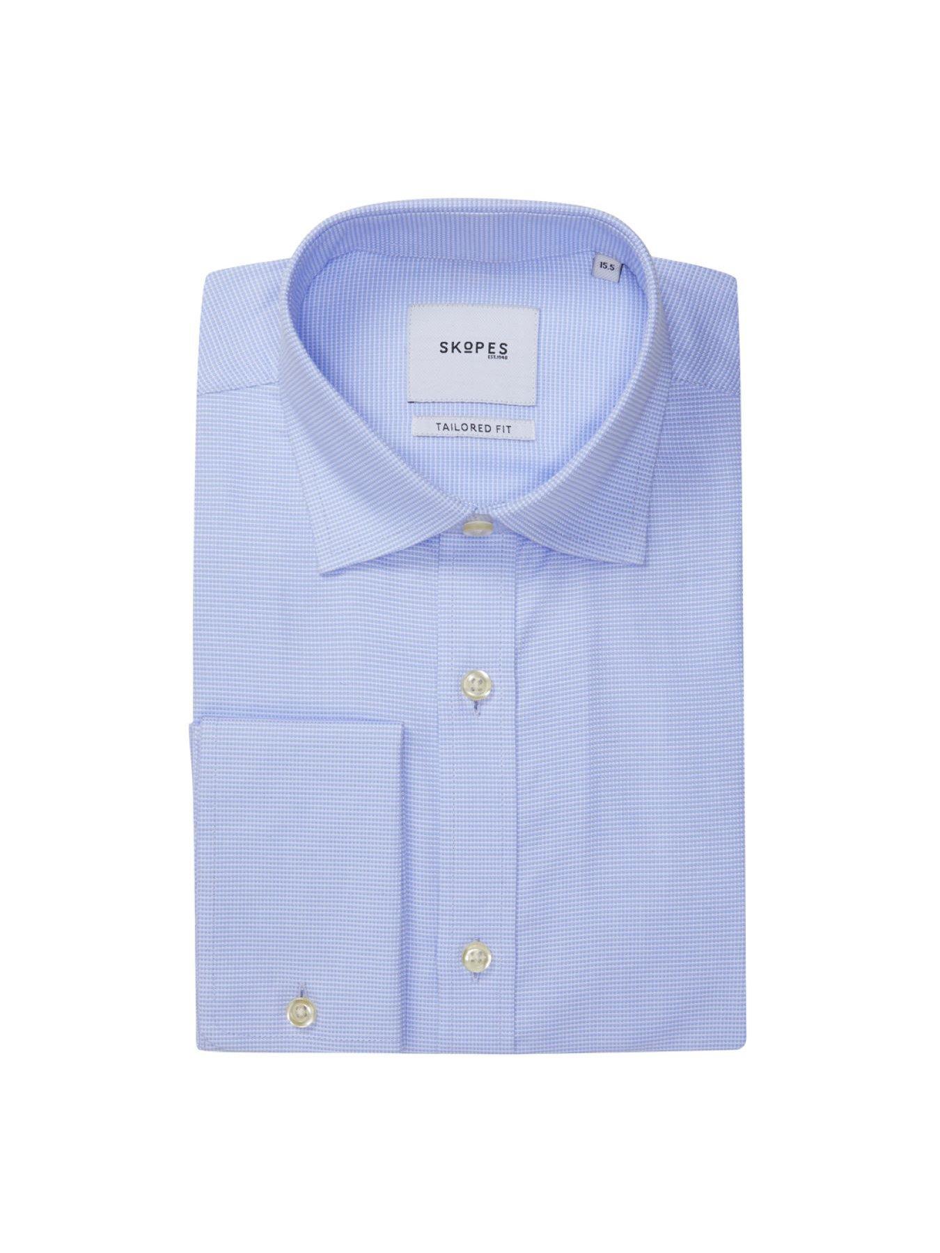 Skopes Long Sleeve Smart Tailored Fit Cotton Shirt - Blue | Very