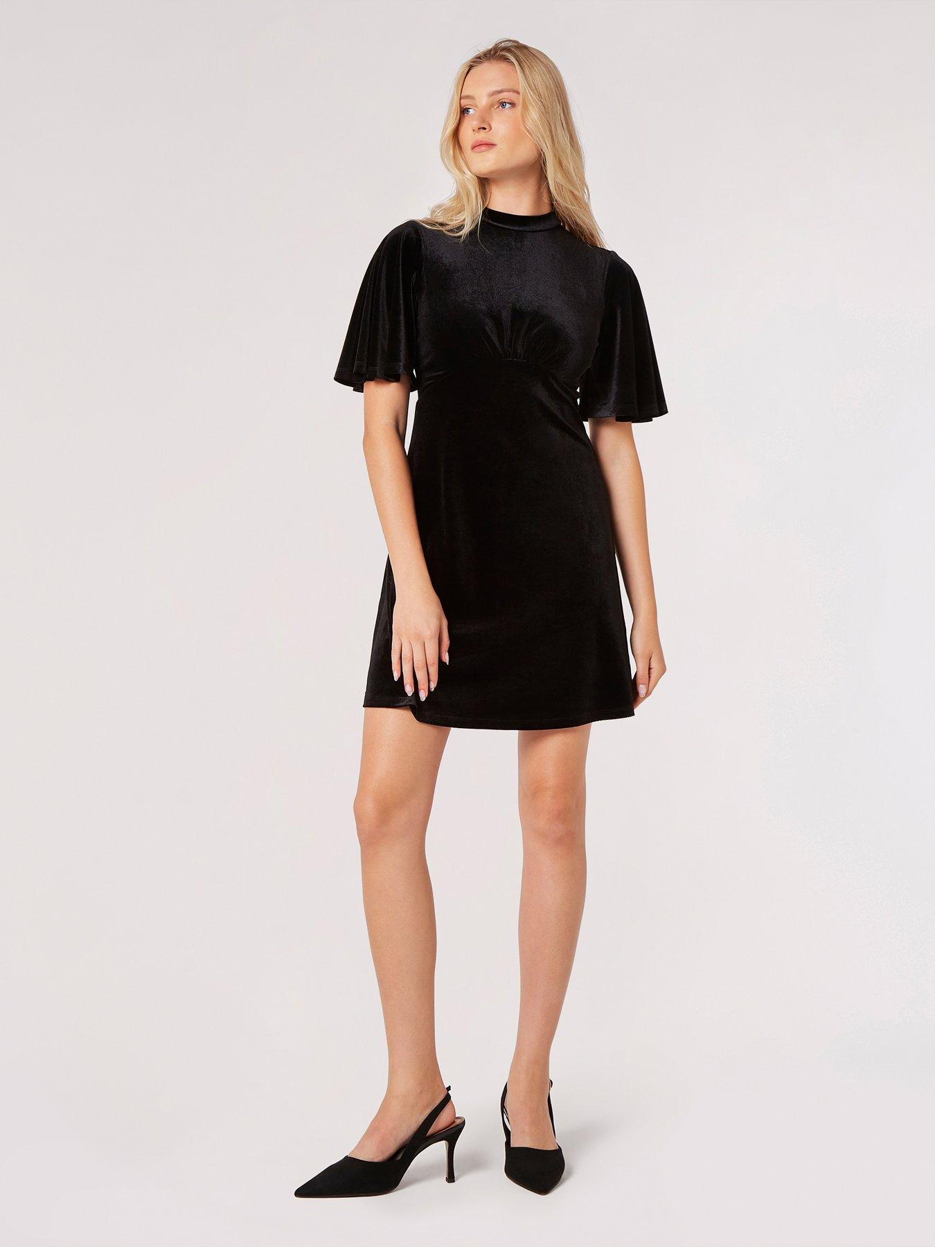 Apricot Velvet Flare Dress | Very
