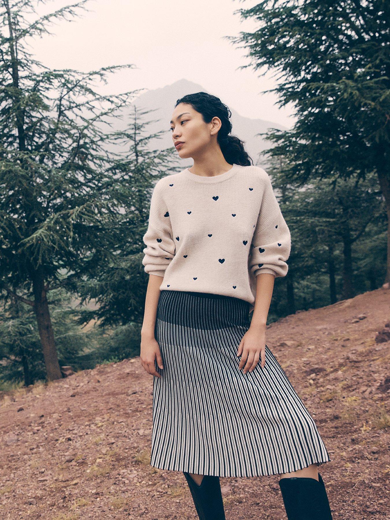 Apricot Embroidered Heart Jumper | Very