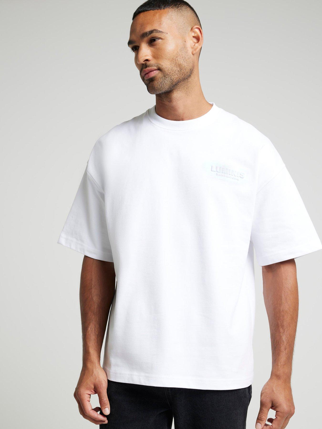 River Island Short Sleeve Os Luminis Embossed T-shirt - White | Very