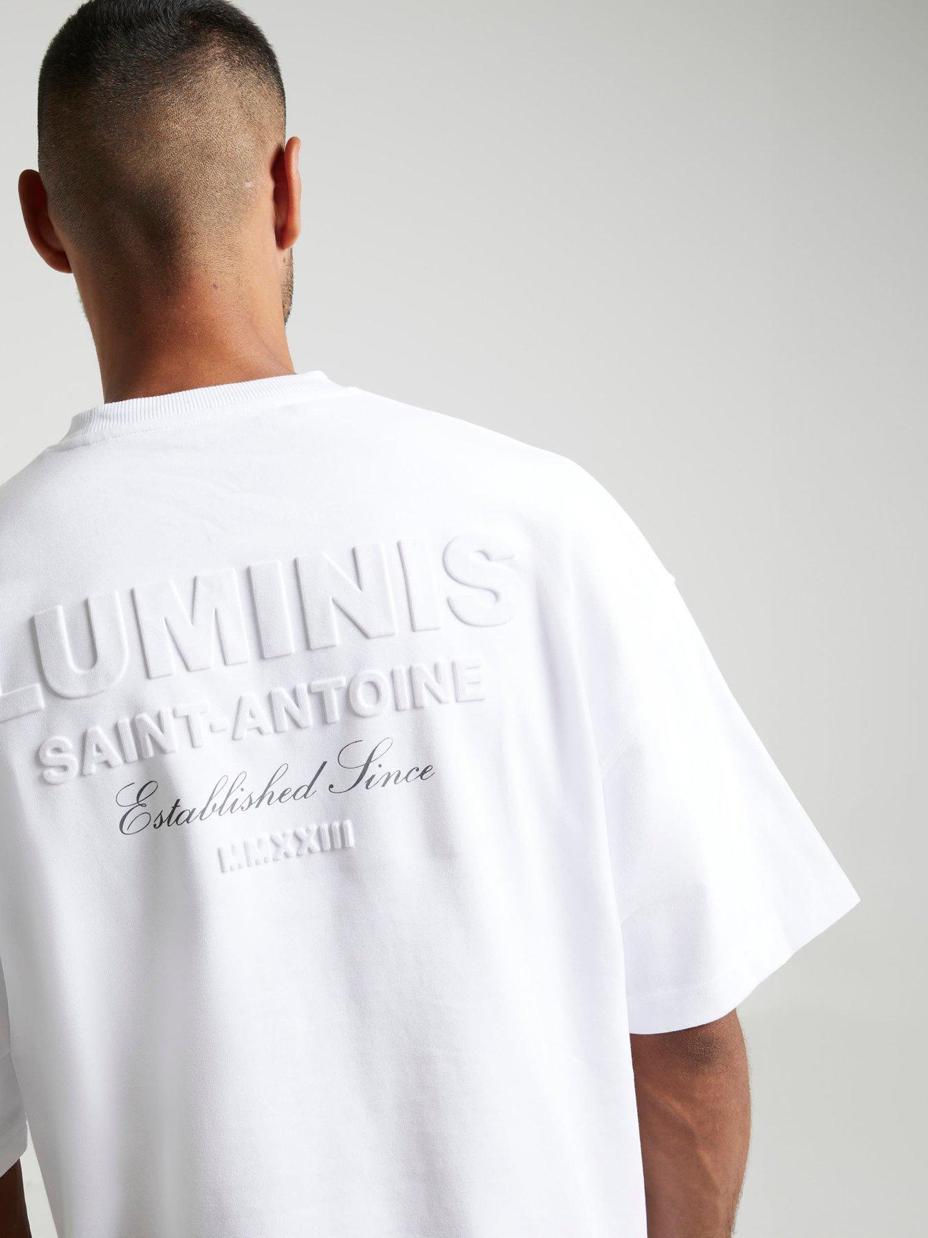 River Island Short Sleeve Os Luminis Embossed T-shirt - White | Very