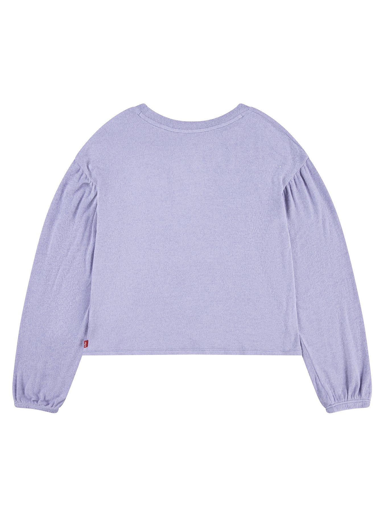 Levi's Girls Hacci Solid Long Sleeve Knit Top - Lilac - Light Purple | Very