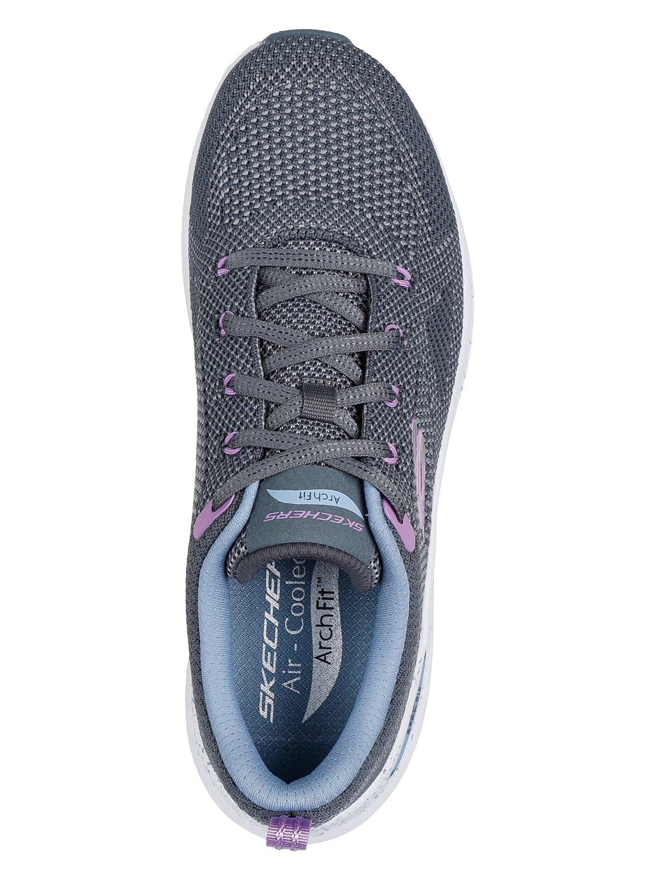 Skechers Arch Fit Engineered Knit Lace-up W/ Air-cooled - Gray Knit ...