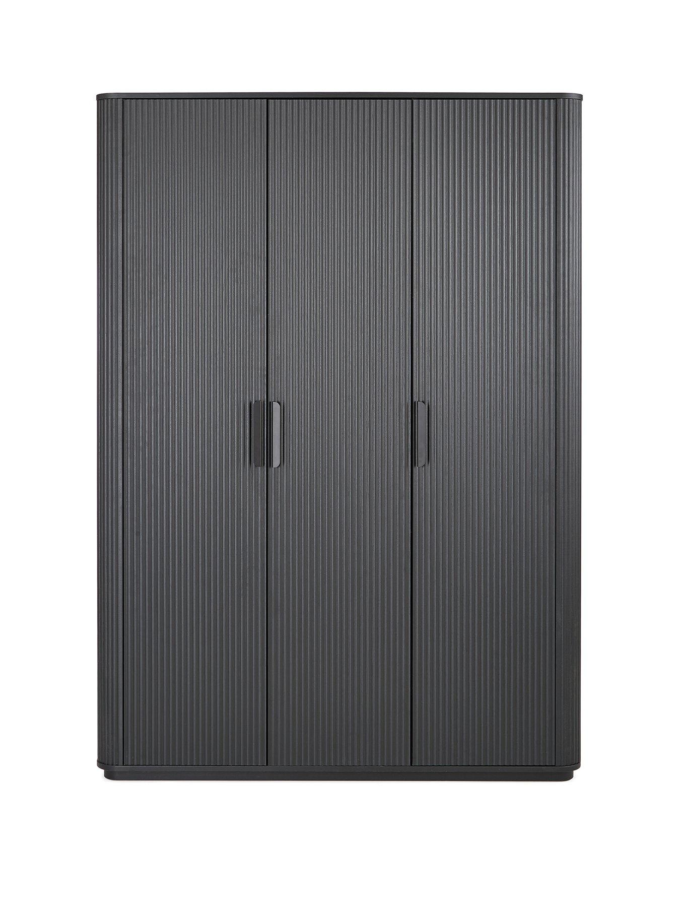 Very Home Carina 3 Door Plinth Wardrobe - Black - FSC® Certified | Very
