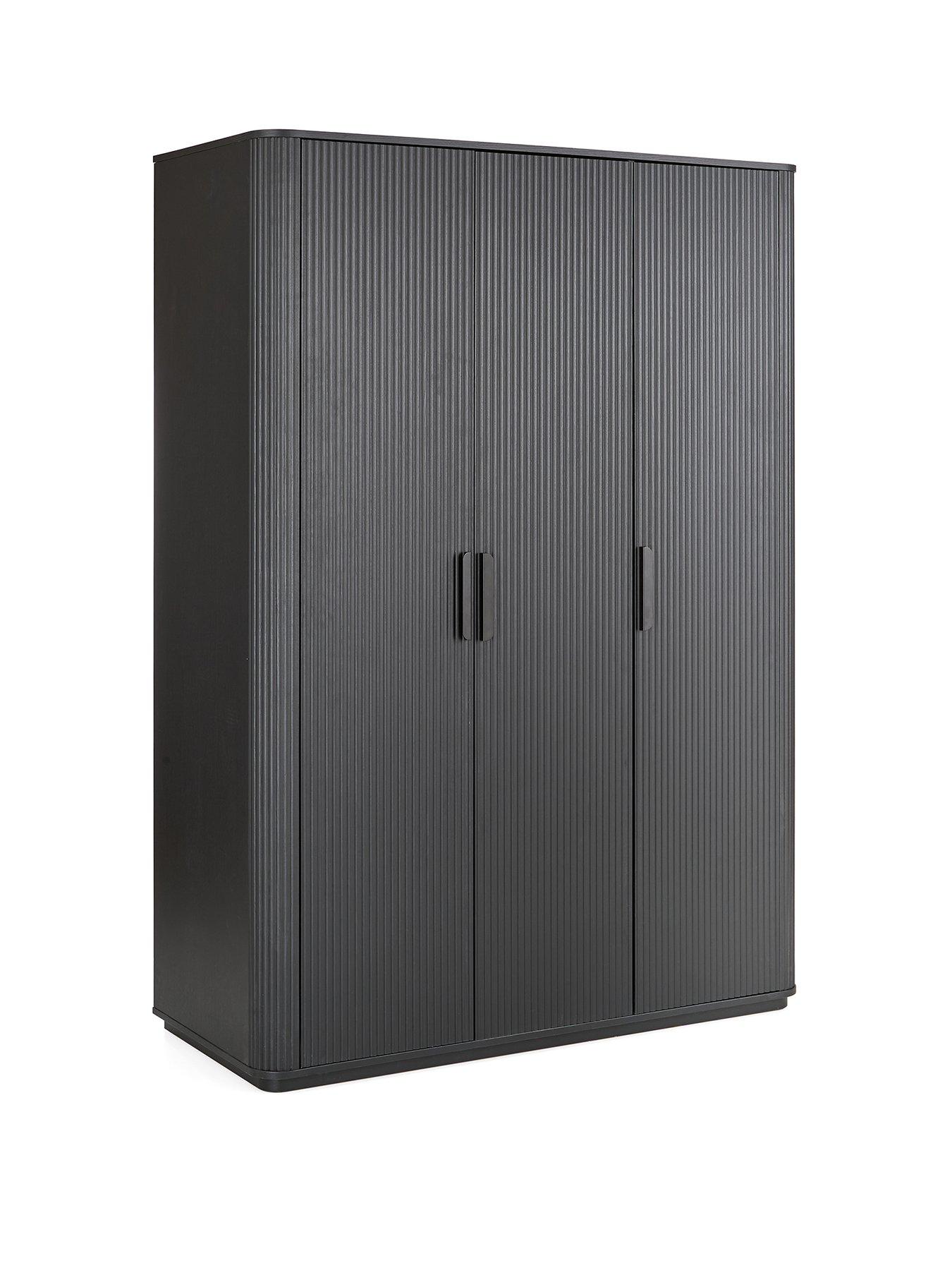 Very Home Carina 3 Door Plinth Wardrobe - Black - FSC® Certified | Very
