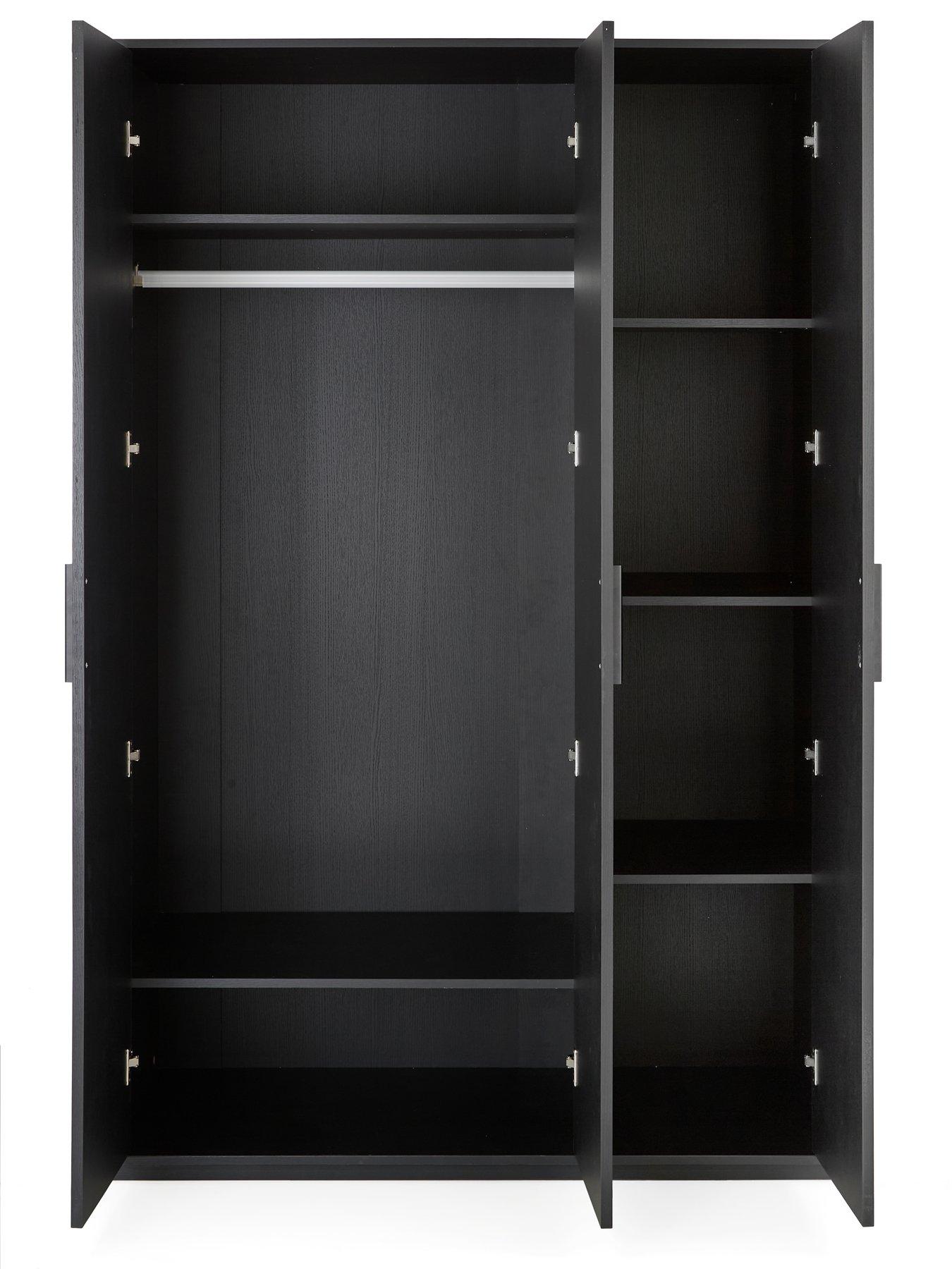 Very Home Carina 3 Door Plinth Wardrobe - Black - FSC® Certified | Very