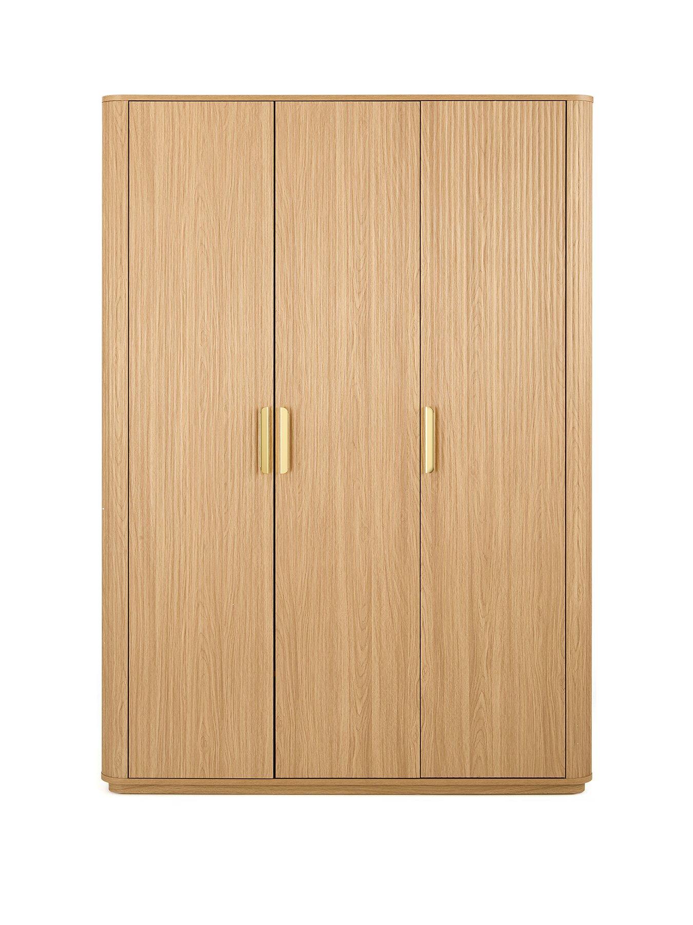 Very Home Carina 3 Door Plinth Wardrobe - Oak - FSC® Certified | Very