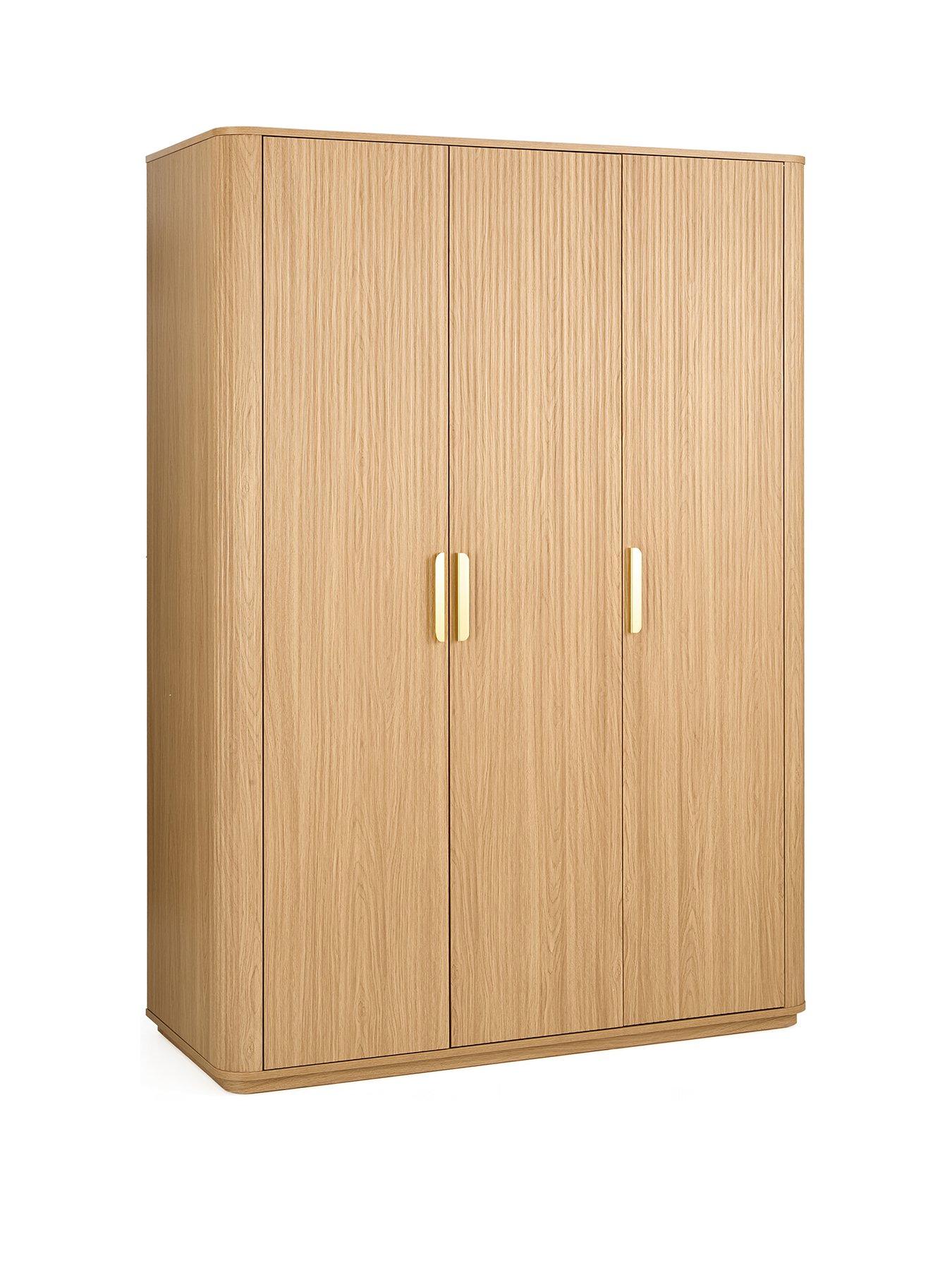 Very Home Carina 3 Door Plinth Wardrobe - Oak - FSC® Certified | Very