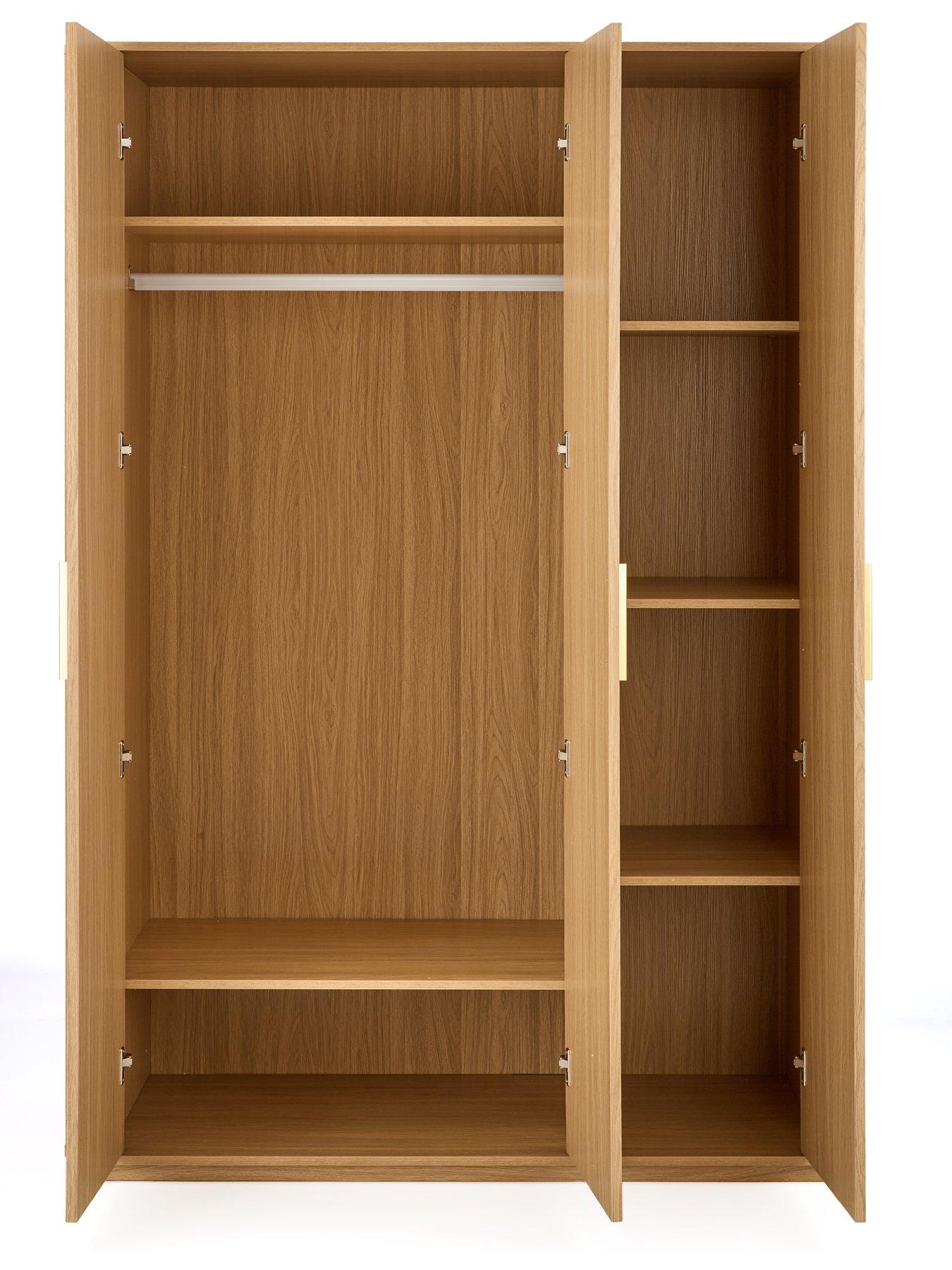 Very Home Carina 3 Door Plinth Wardrobe - Oak - FSC® Certified | Very