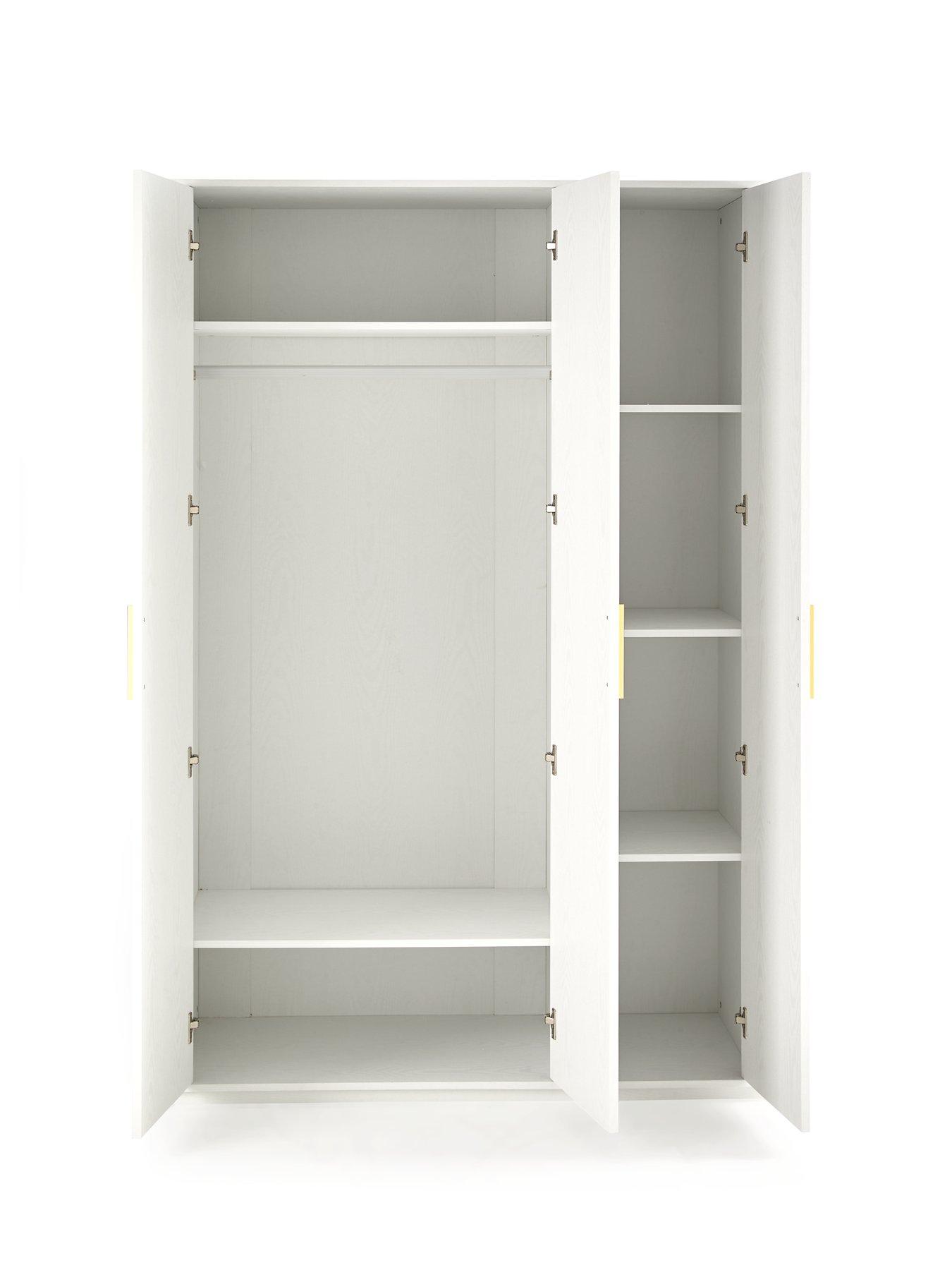 Very Home Carina 3 Door Plinth Wardrobe - White - FSC® Certified | Very