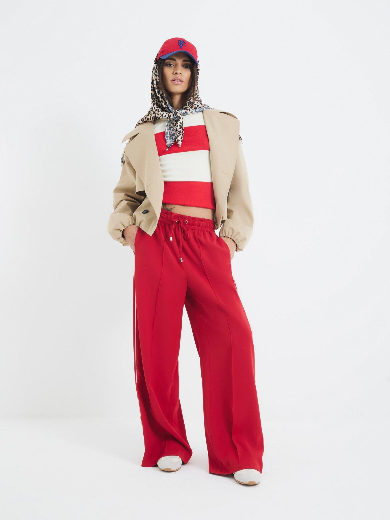 River Island Bodyfit Knit Stripe Top - Red | Very