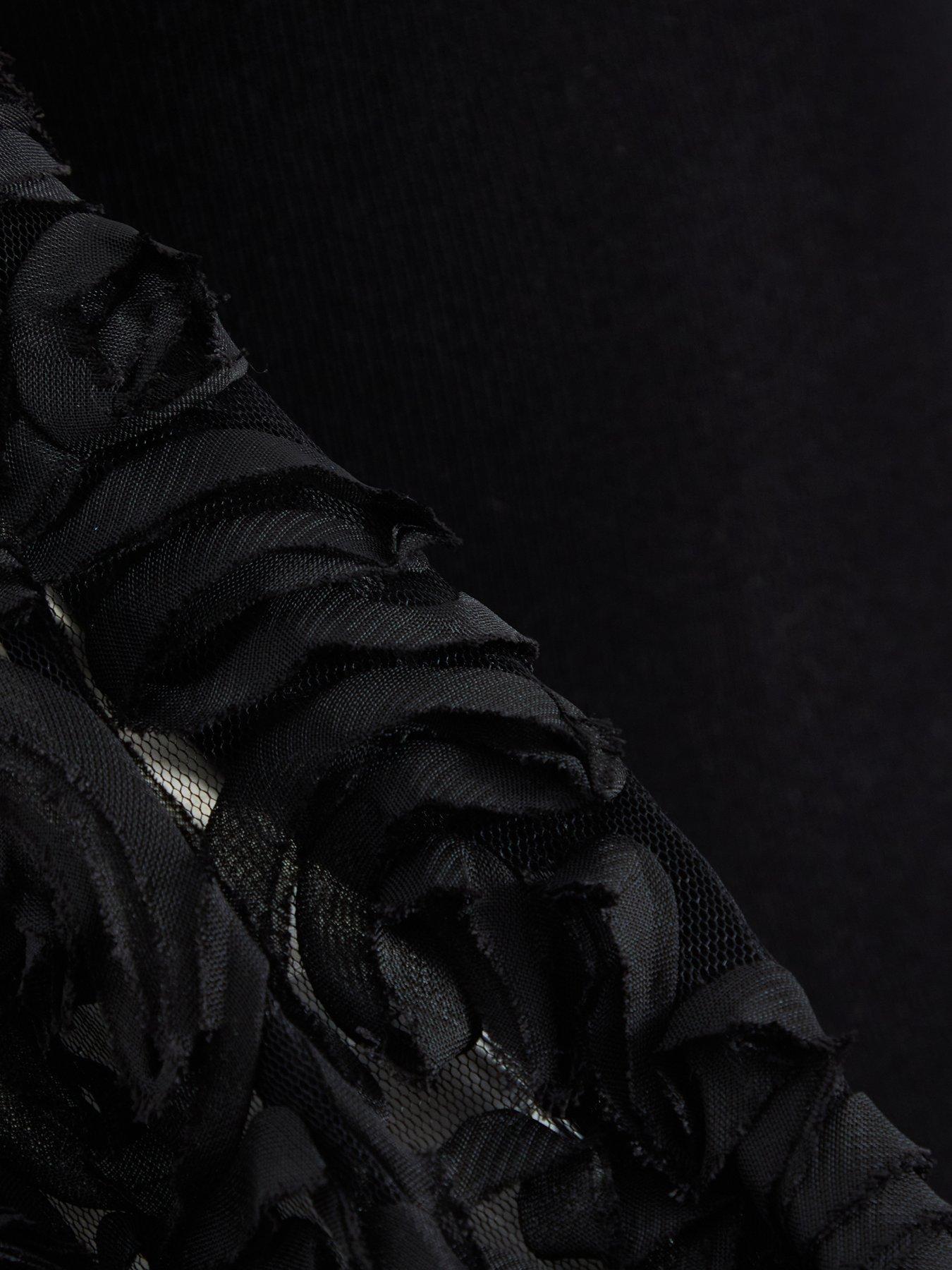 Quiz Knit Sleeve Detail Top - Black | Very