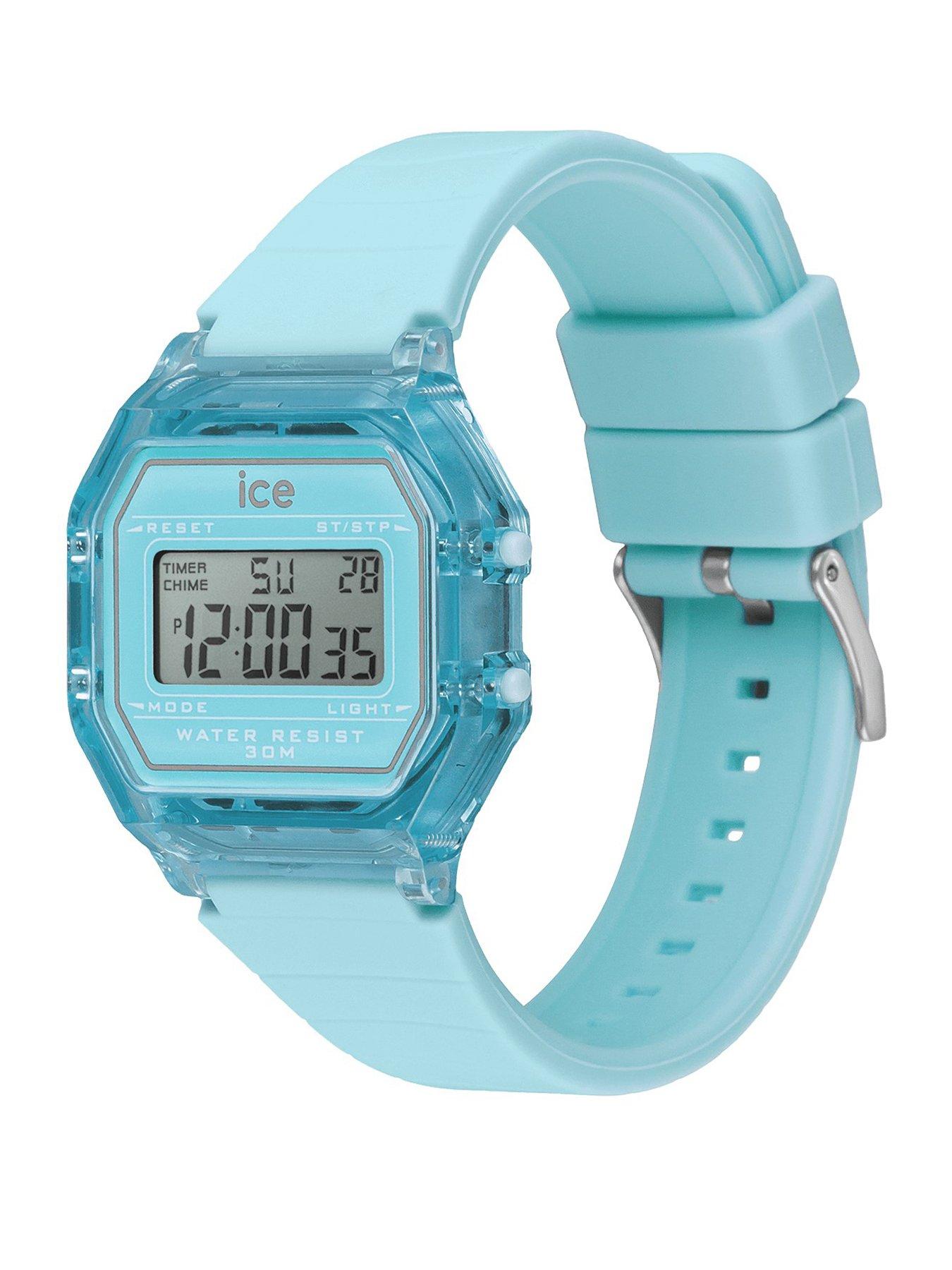 Ice-Watch Retro Digi Sky Blue Silcone Strap 32mm Digital Watch | Very