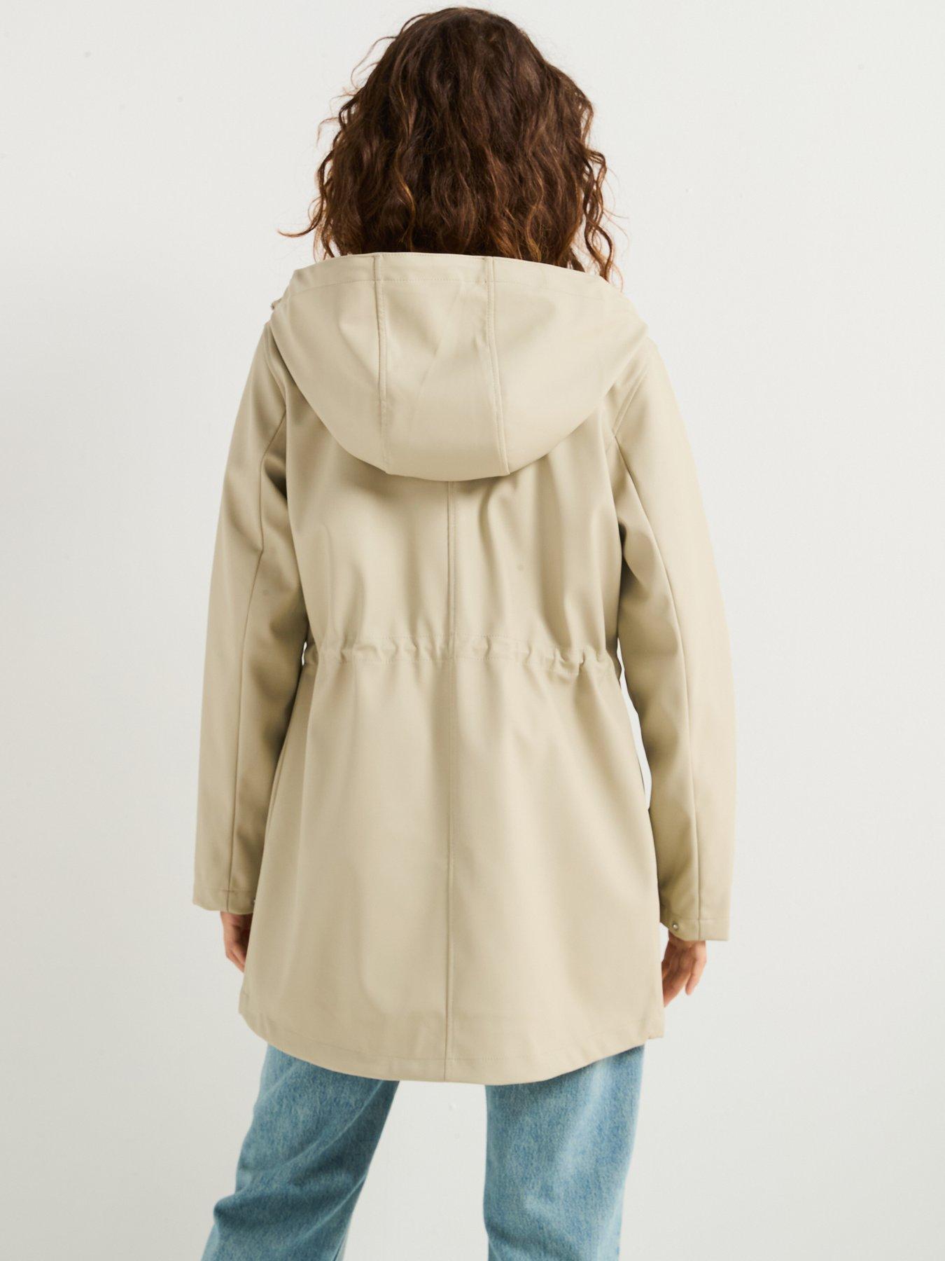 Vero Moda Water Proof Coated Jacket - Beige | Very
