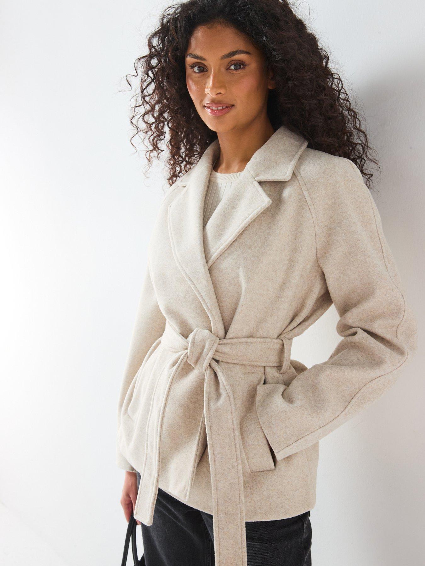Vero Moda Short Wrap Jacket - Beige | Very