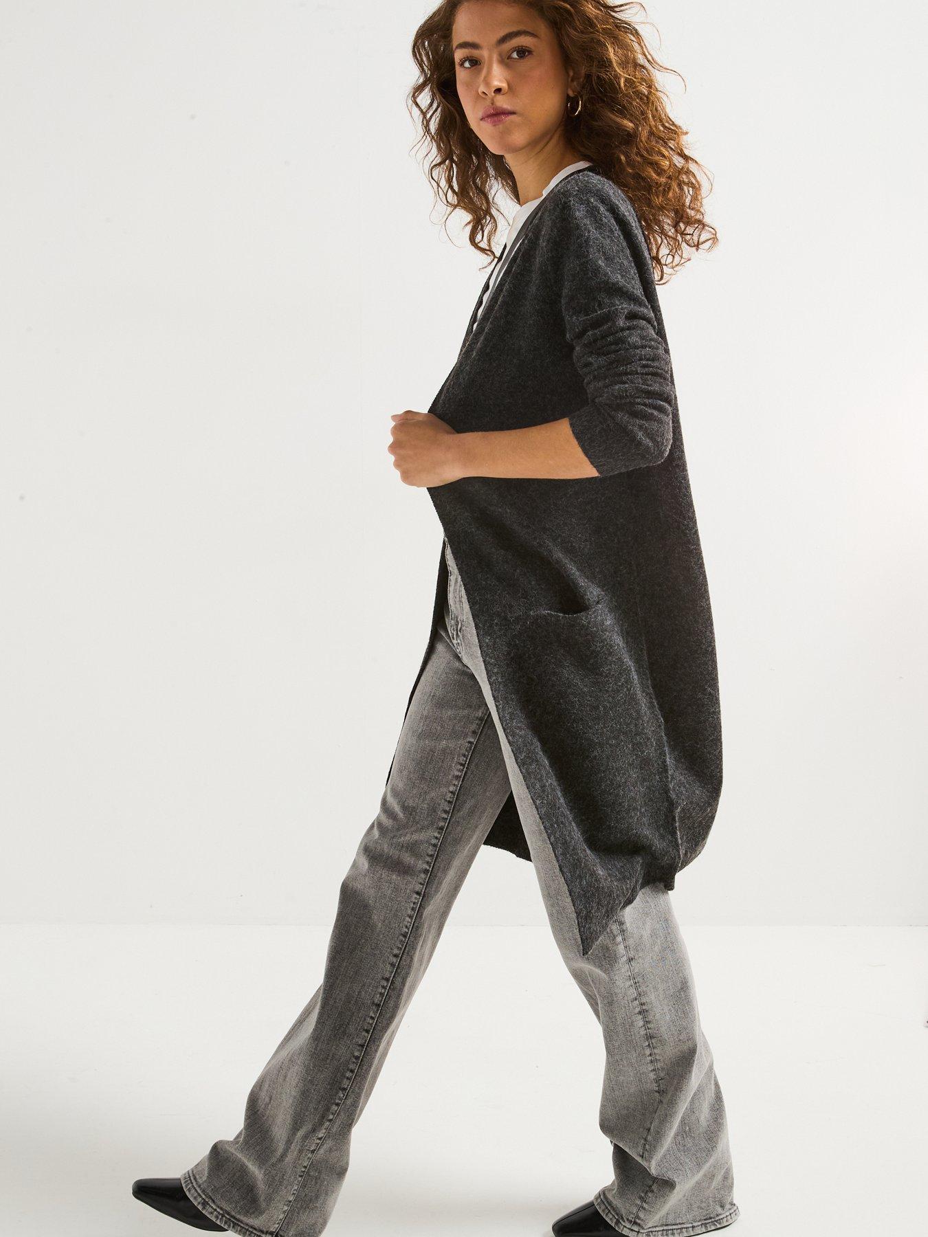Vero Moda Longline Open Cardigan - Black | Very