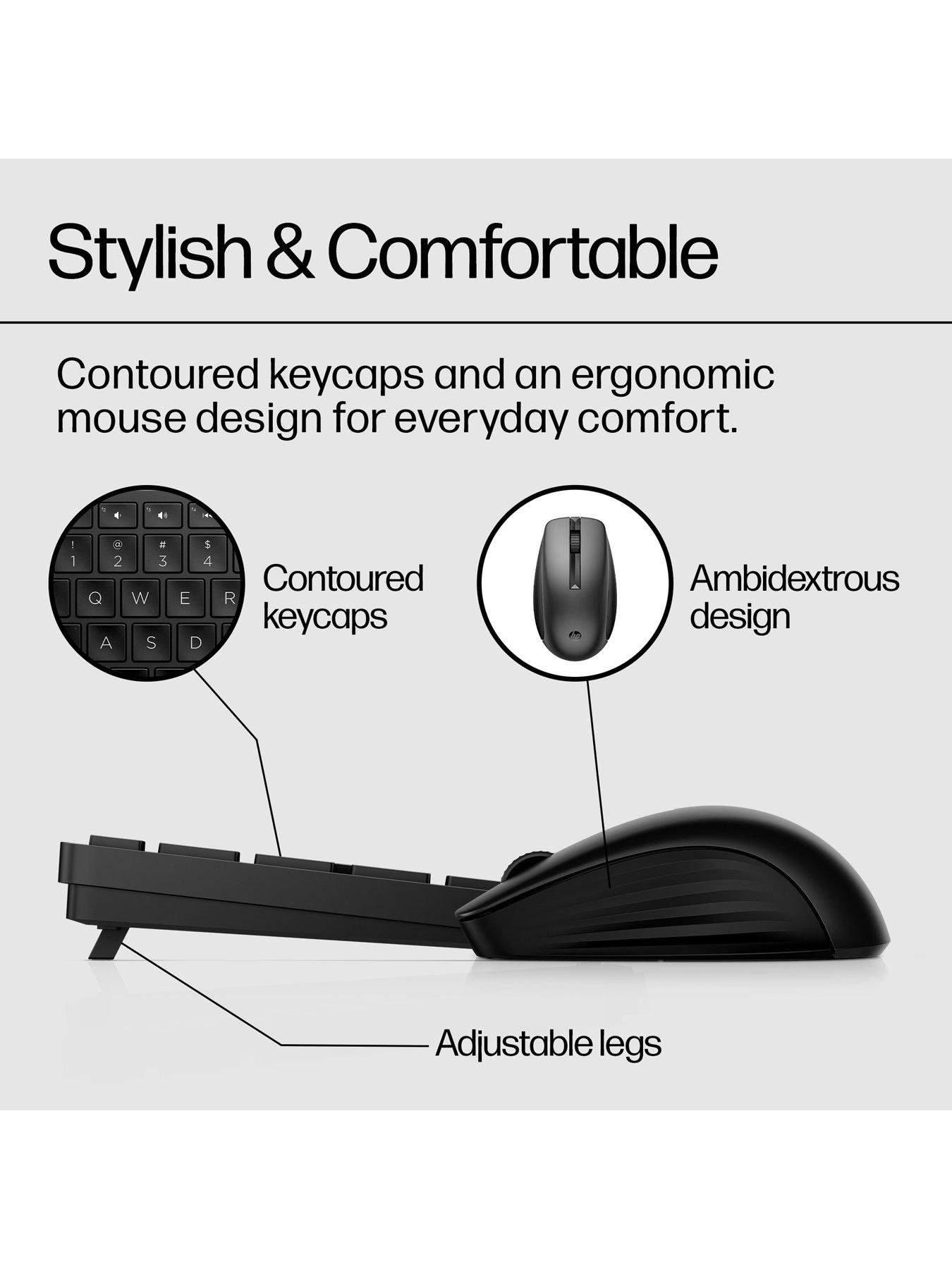 HP 650 Wireless Keyboard & Mouse Combo - Multi Surface use - 20 ...