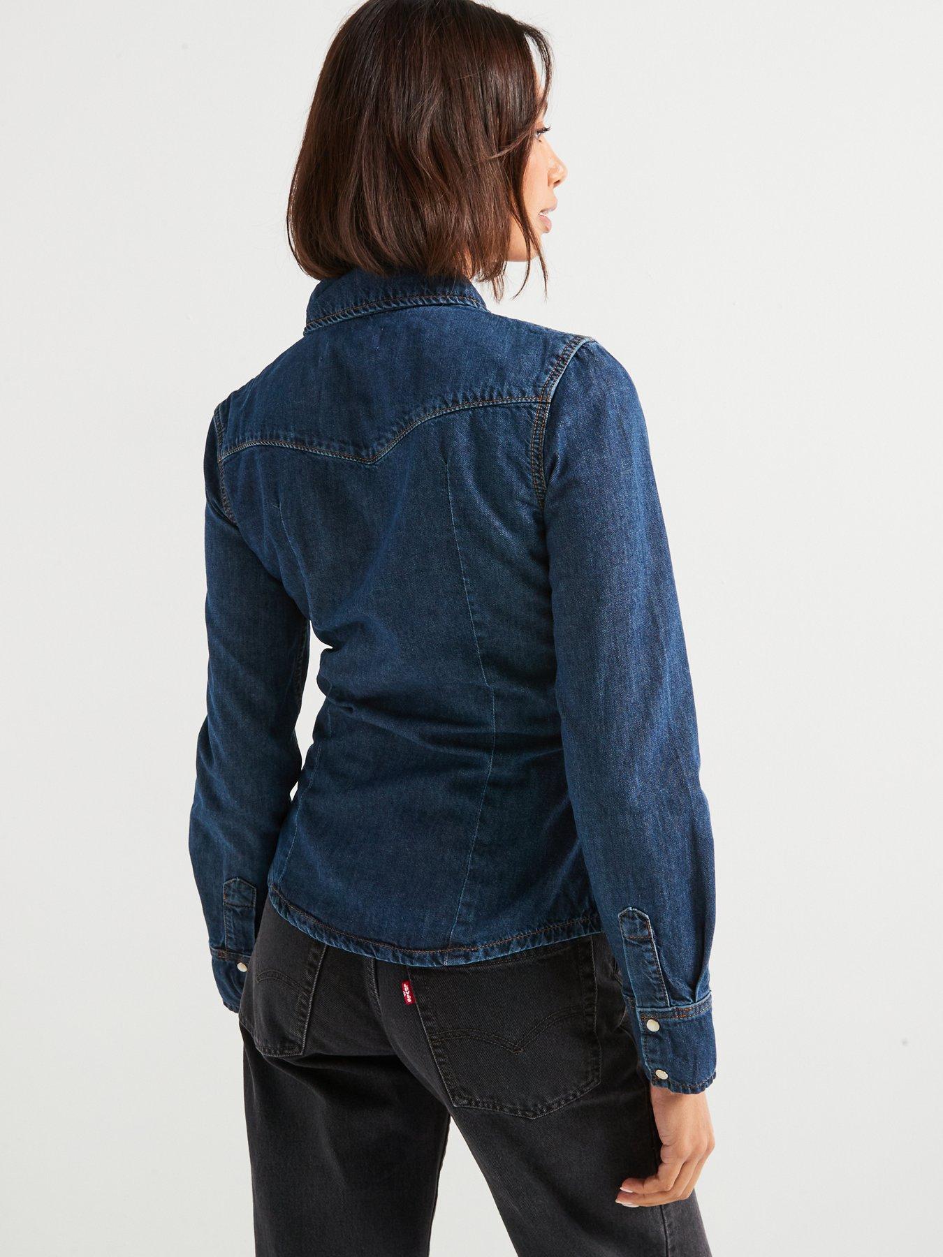 Mango Western Denim Shirt - Blue | Very