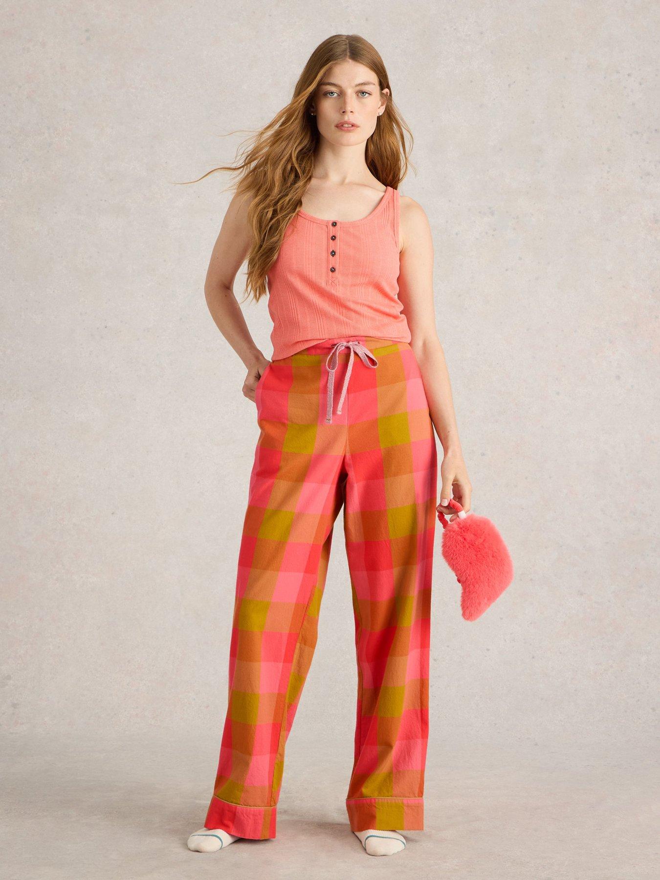 White Stuff Nina Check Pj Bottom - Pink | Very