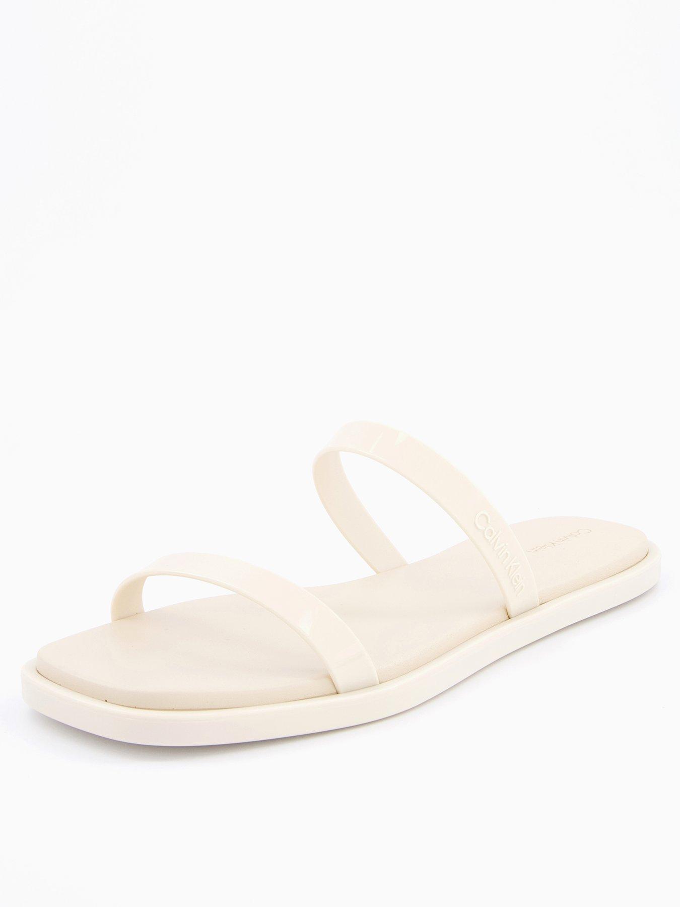 Calvin Klein Jelly Double Bar Slide - Grey | Very