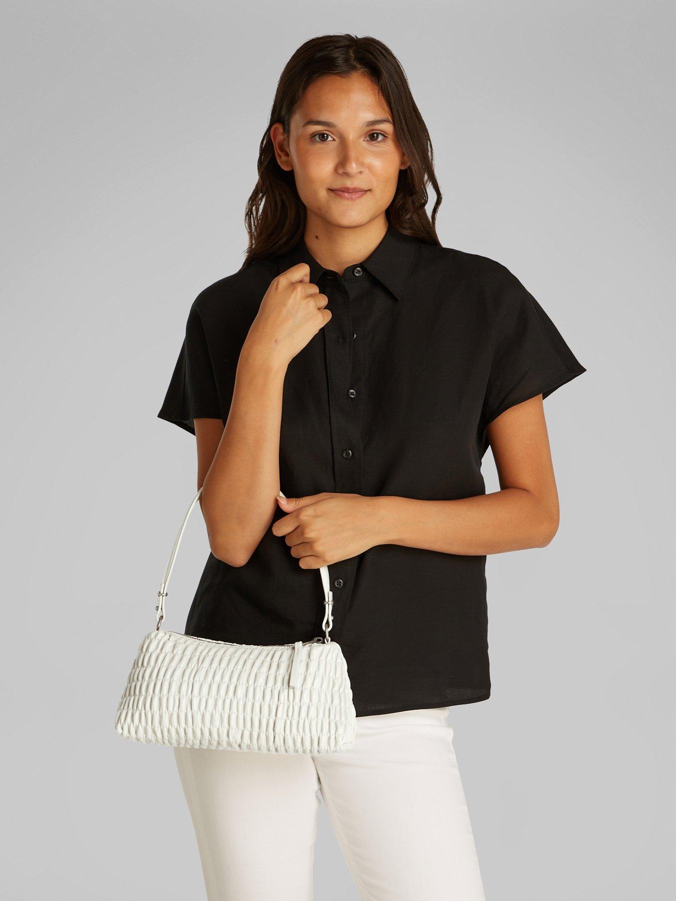 Calvin Klein Jeans Ruched Shoulder Bag - White | Very