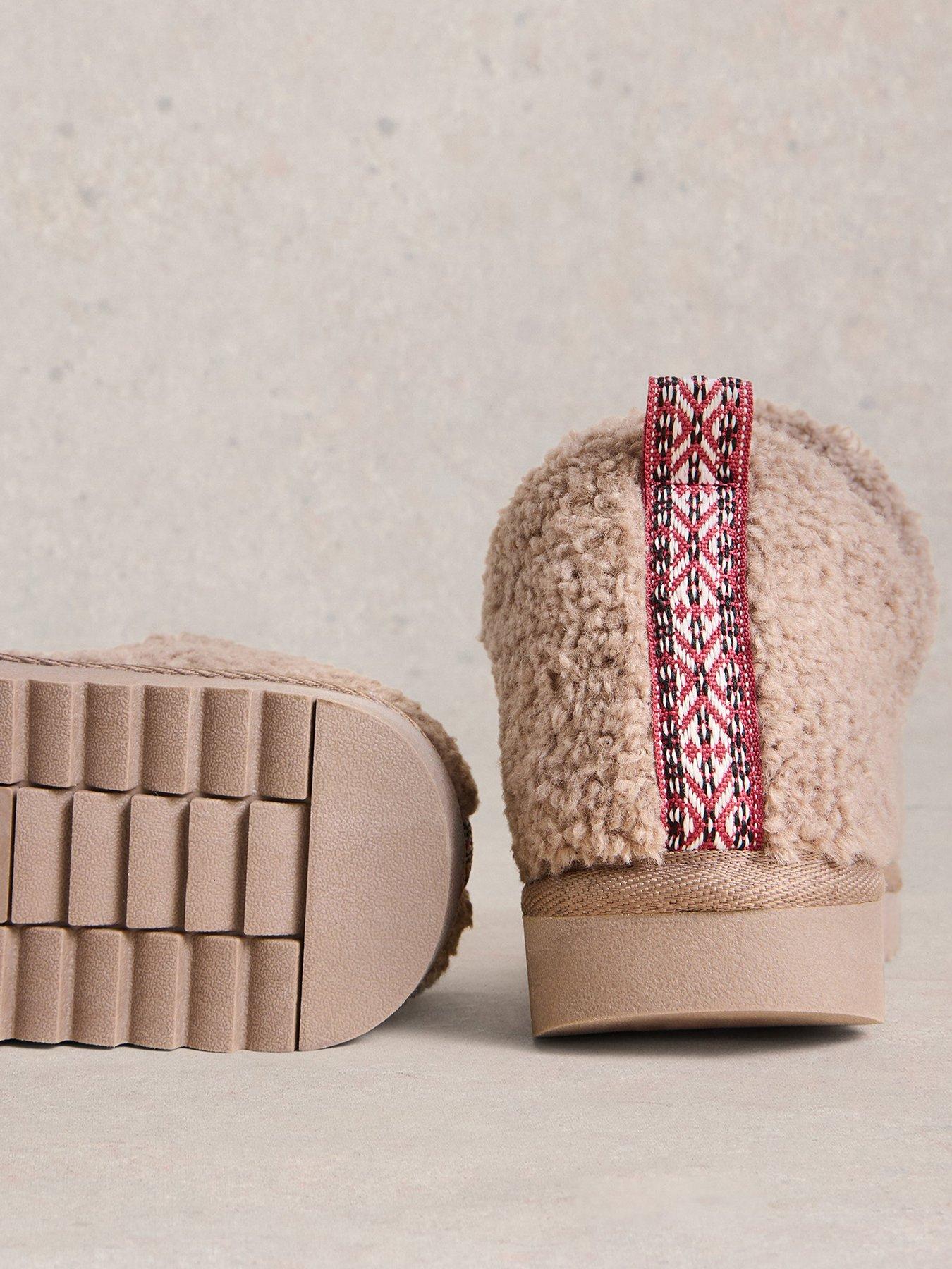 White Stuff Borg Slipper Bootie - Beige | Very