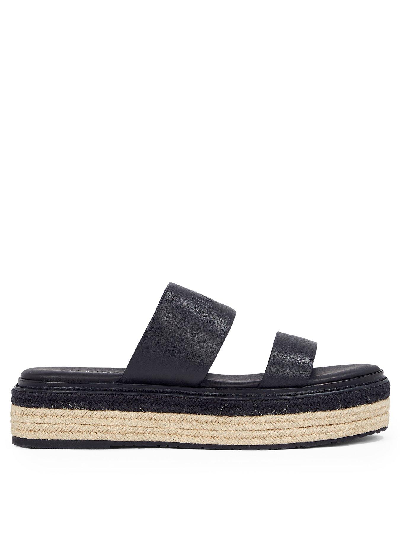 Calvin Klein Flatform Wedge Slide - Black | Very