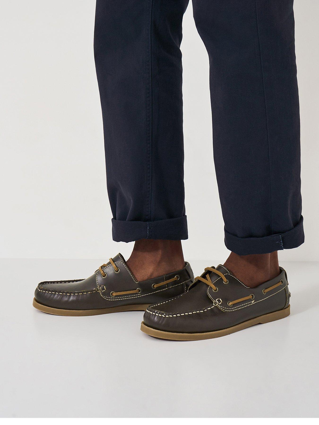 Crew Clothing Austell Boat Shoes- Brown | Very
