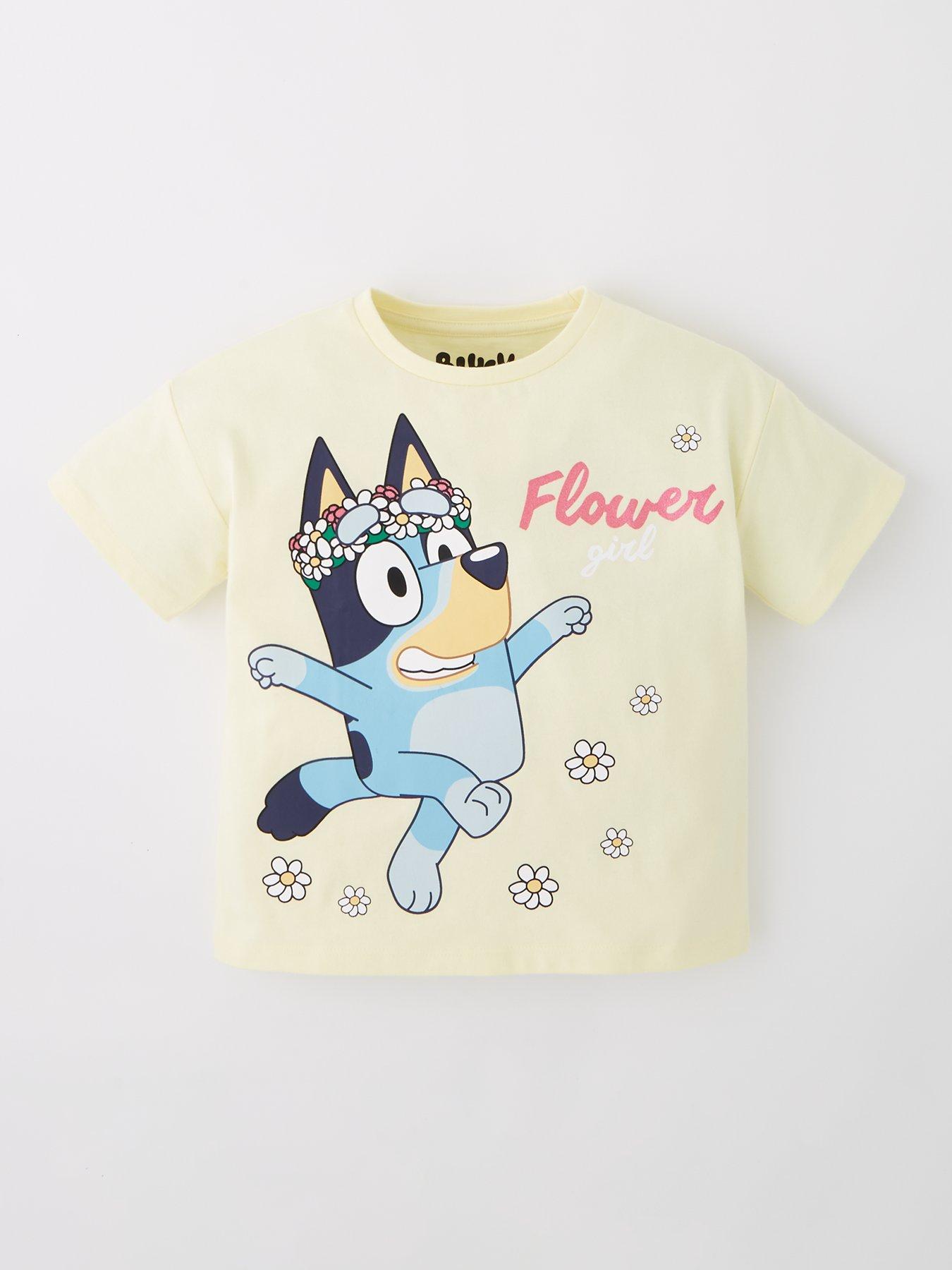 Bluey Flower Short Sleeve T-Shirt - Yellow | Very