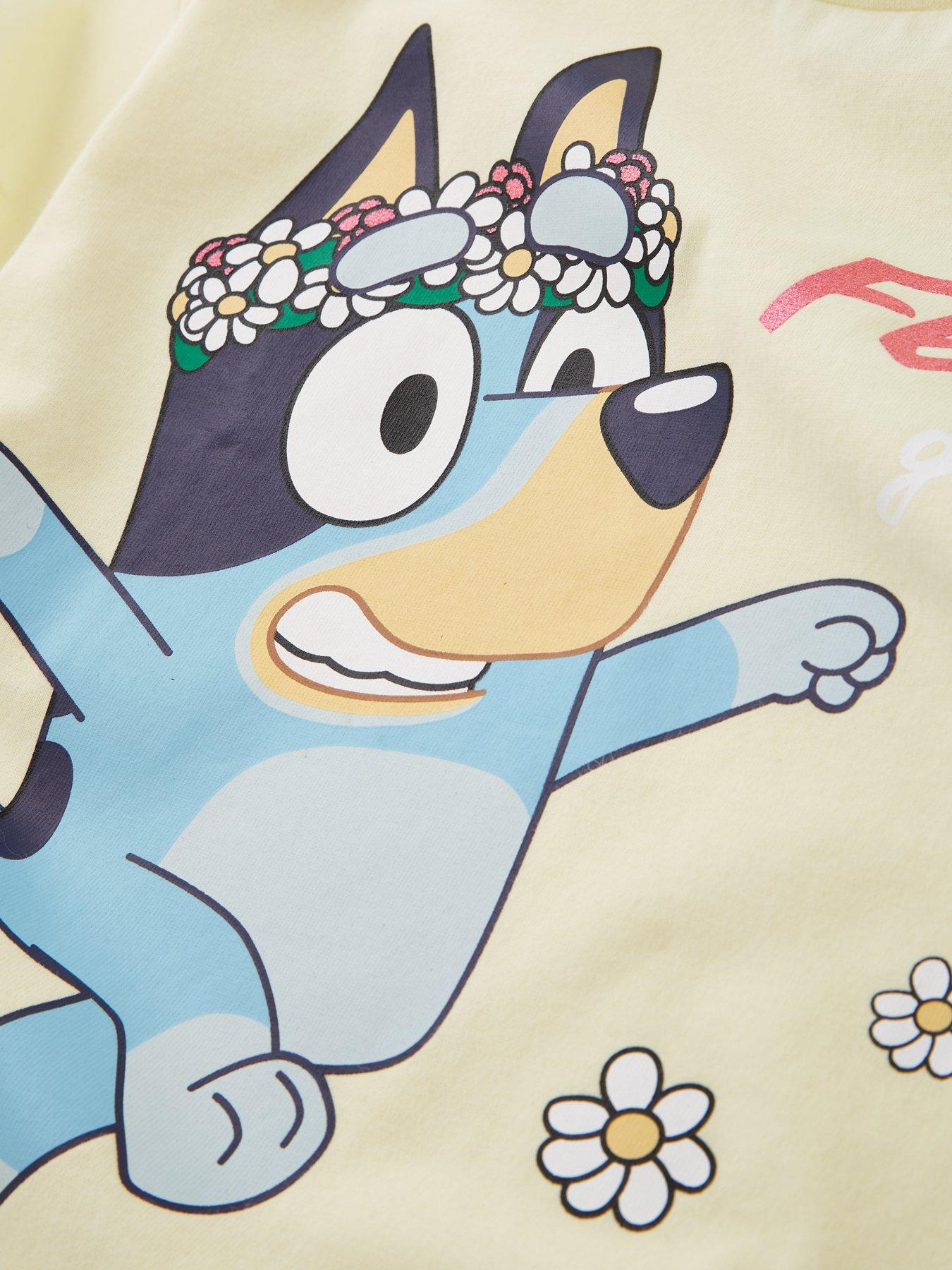 Bluey Flower Short Sleeve T-Shirt - Yellow | Very