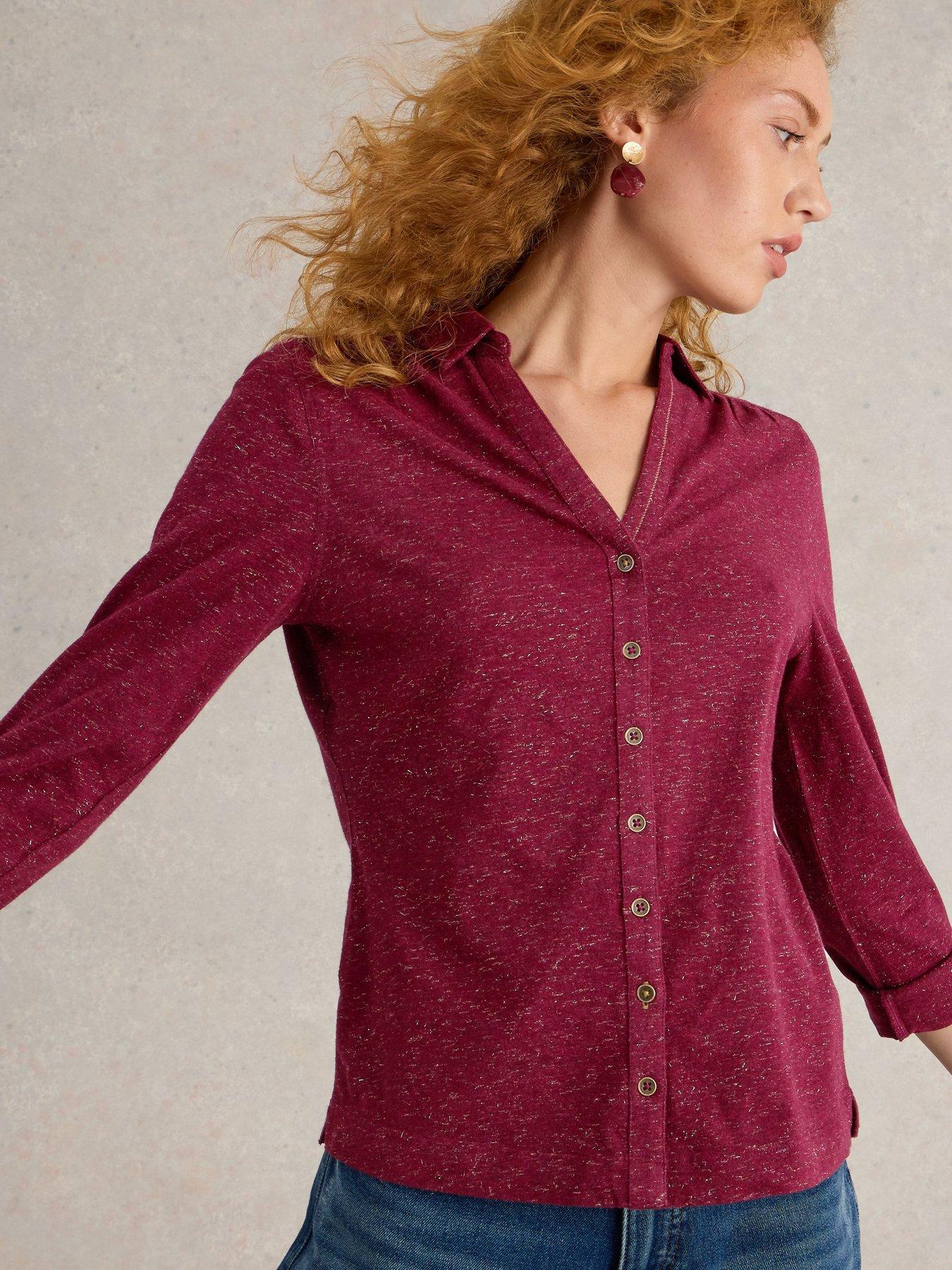 White Stuff Annie Sparkle Shirt - Red | Very