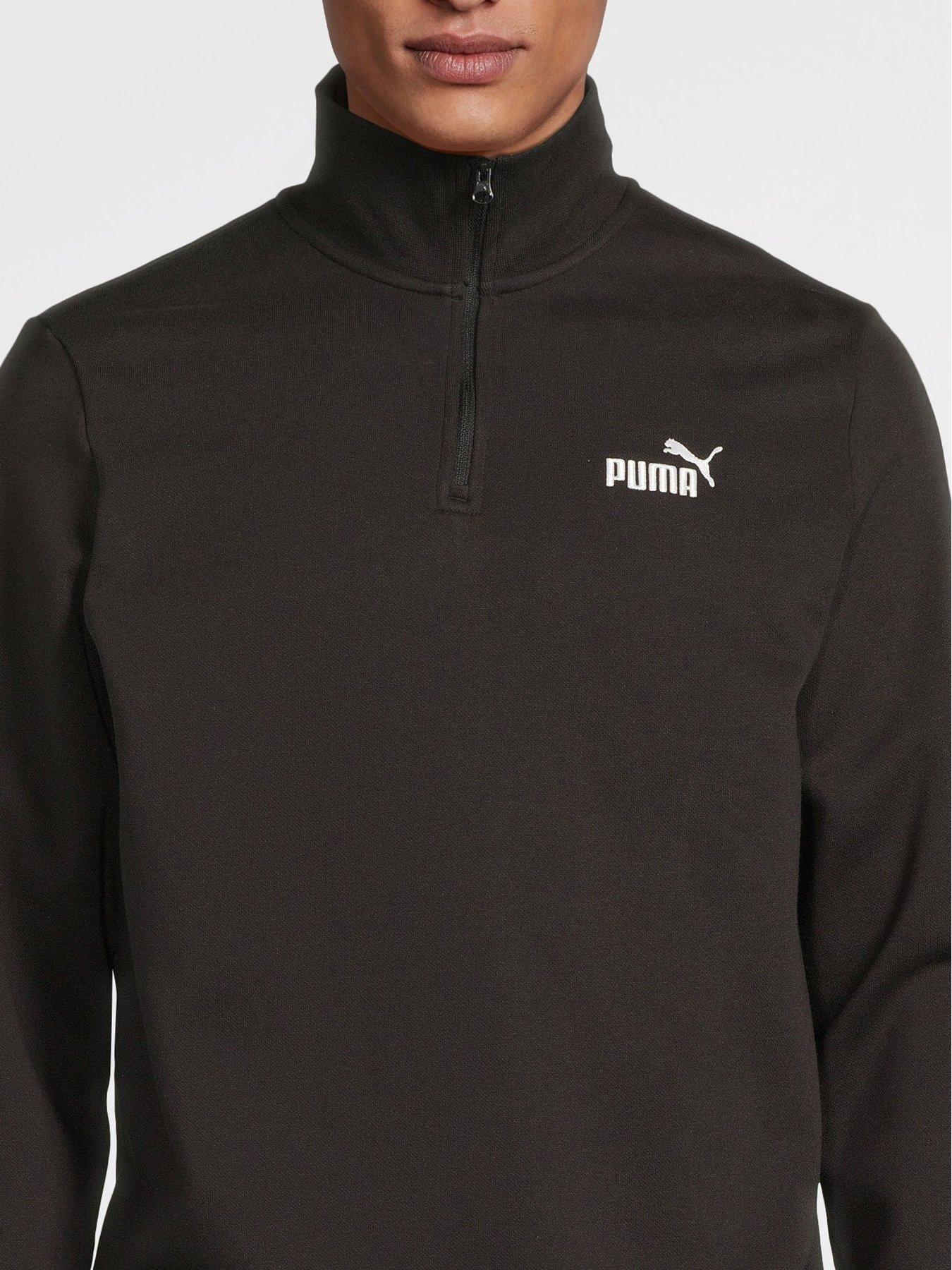 Puma Mens Essential Small No1 Logo Half Zip - Puma Black | Very