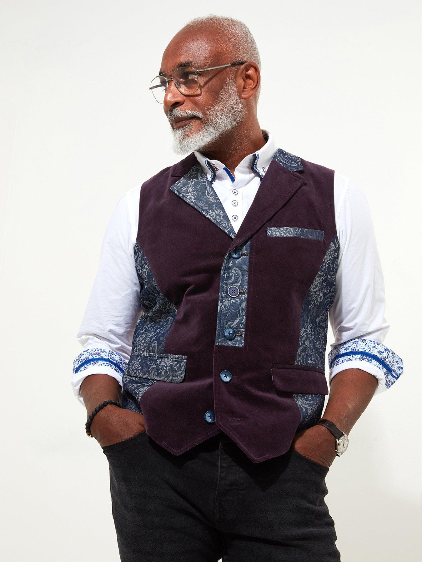 Joe Browns Jacquard Panelled Suit Waistcoat - Dark Multi | Very