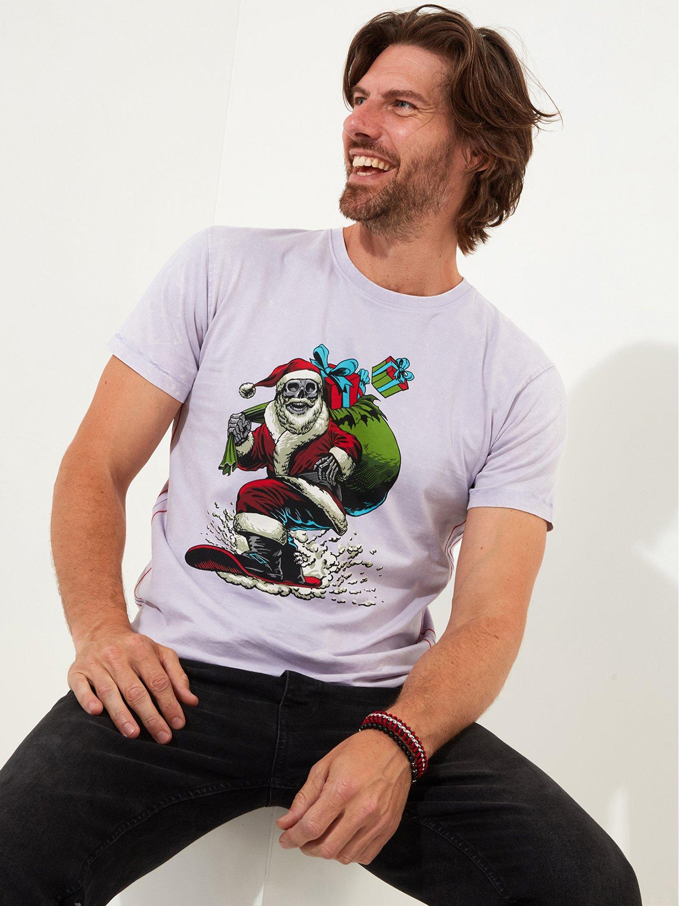 Joe Browns Novelty Snowboarding Santa T-shirt - Off White | Very