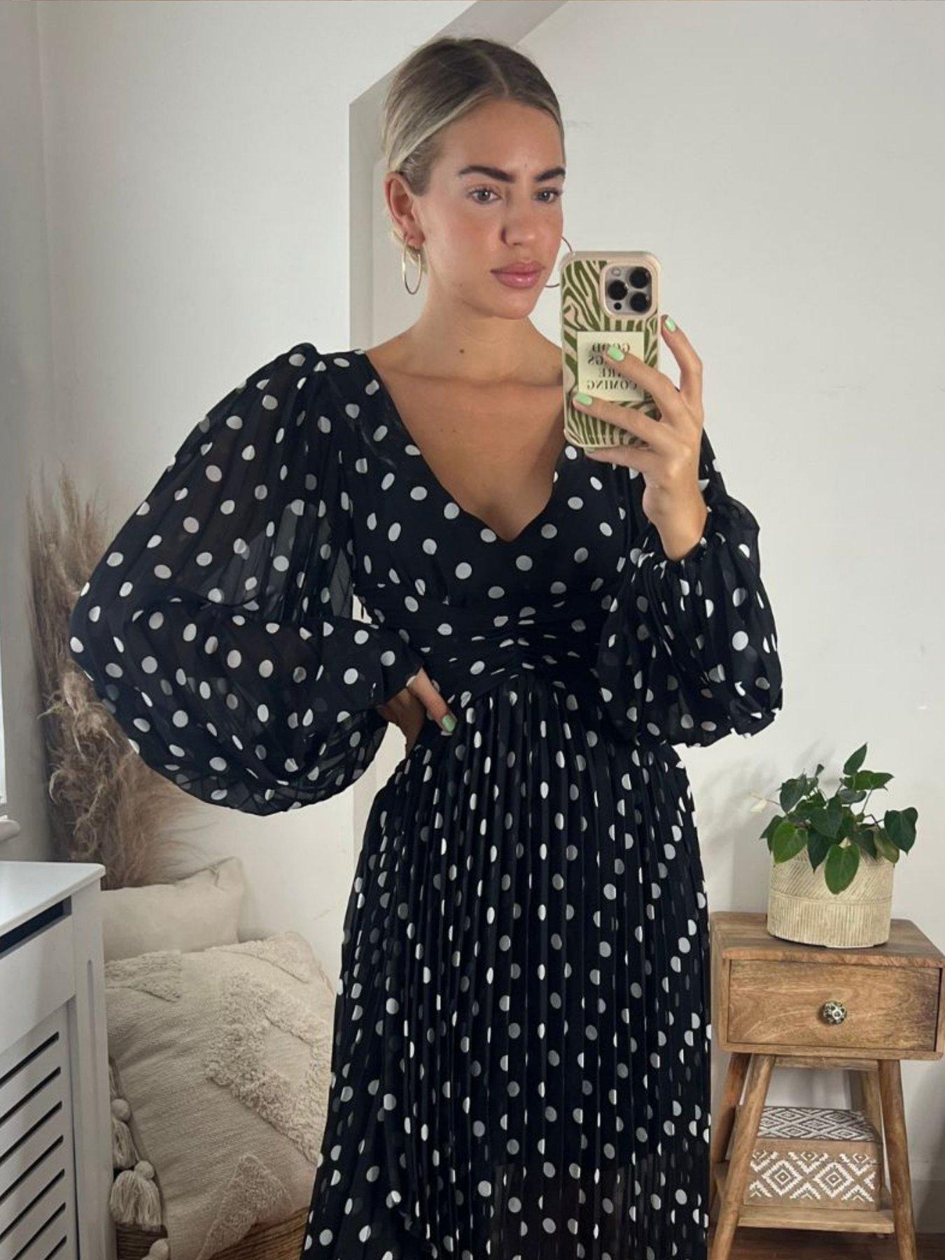 Style Cheat Toni Spotted Midi Dress - Multi | Very