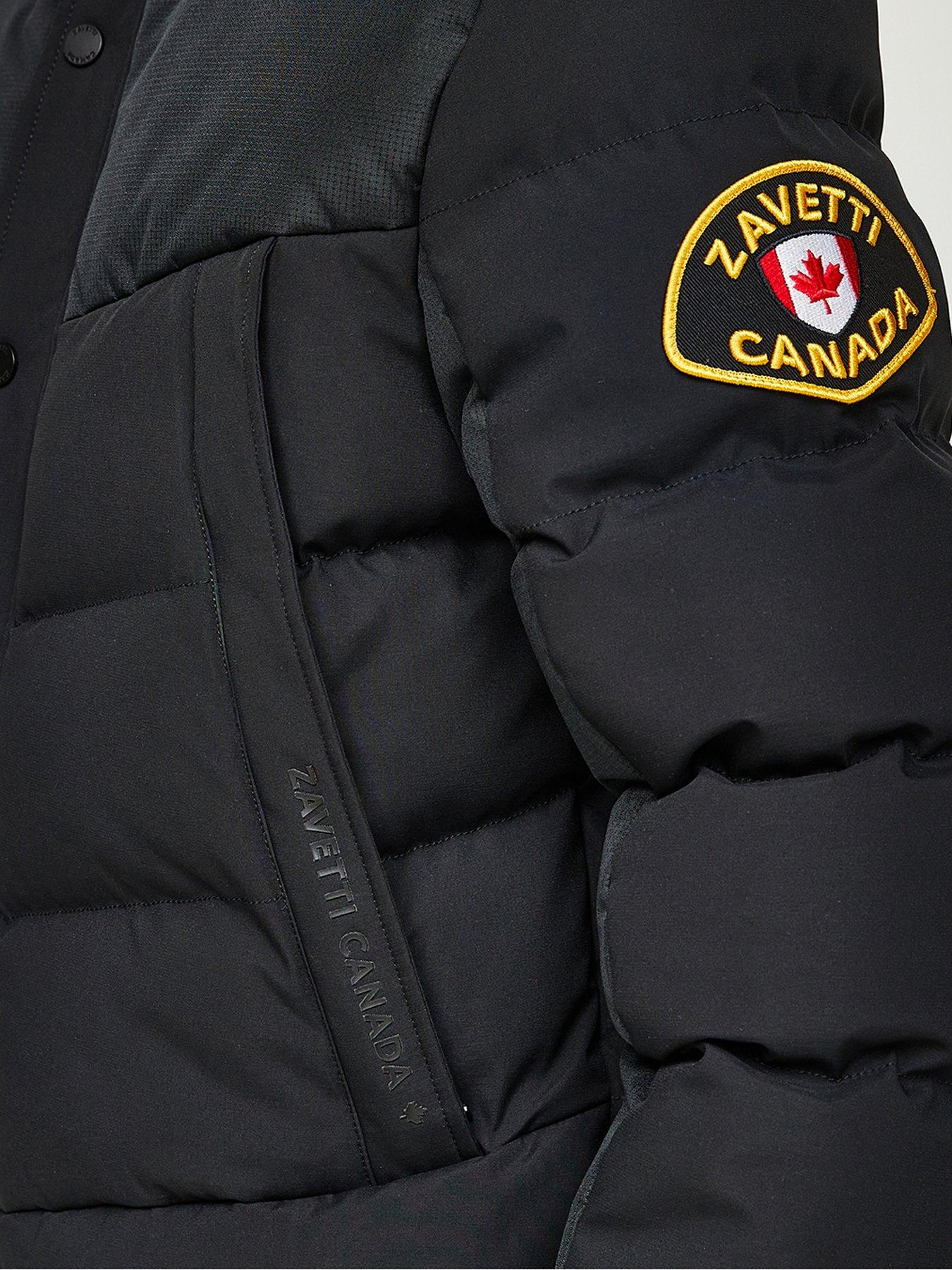 Zavetti Canada Older Boys Garbantini Bomber Parka Jacket - Black | Very