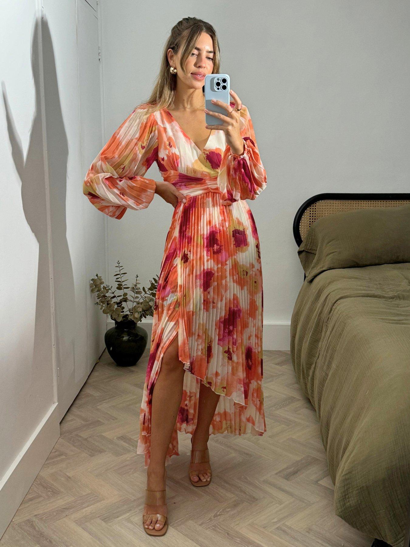 Style Cheat Toni Midi Dress - Rust Orange | Very