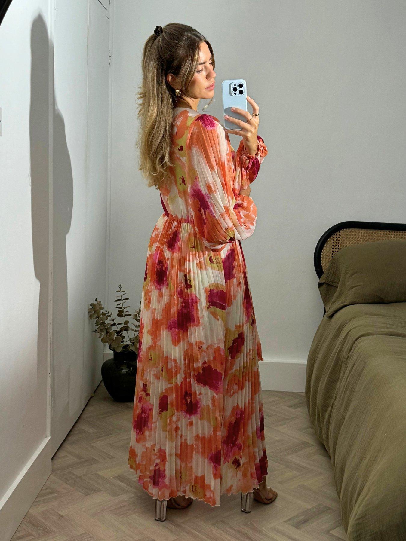 Style Cheat Toni Midi Dress - Rust Orange | Very