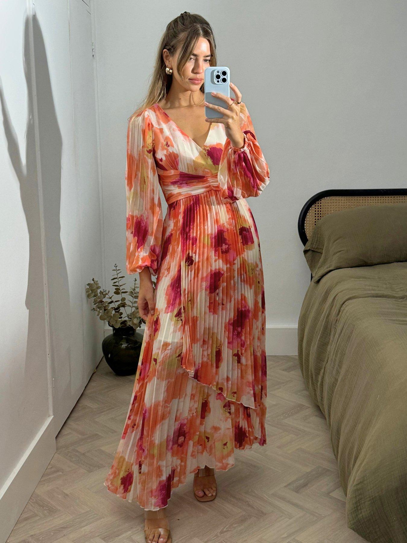 Style Cheat Toni Midi Dress - Rust Orange | Very