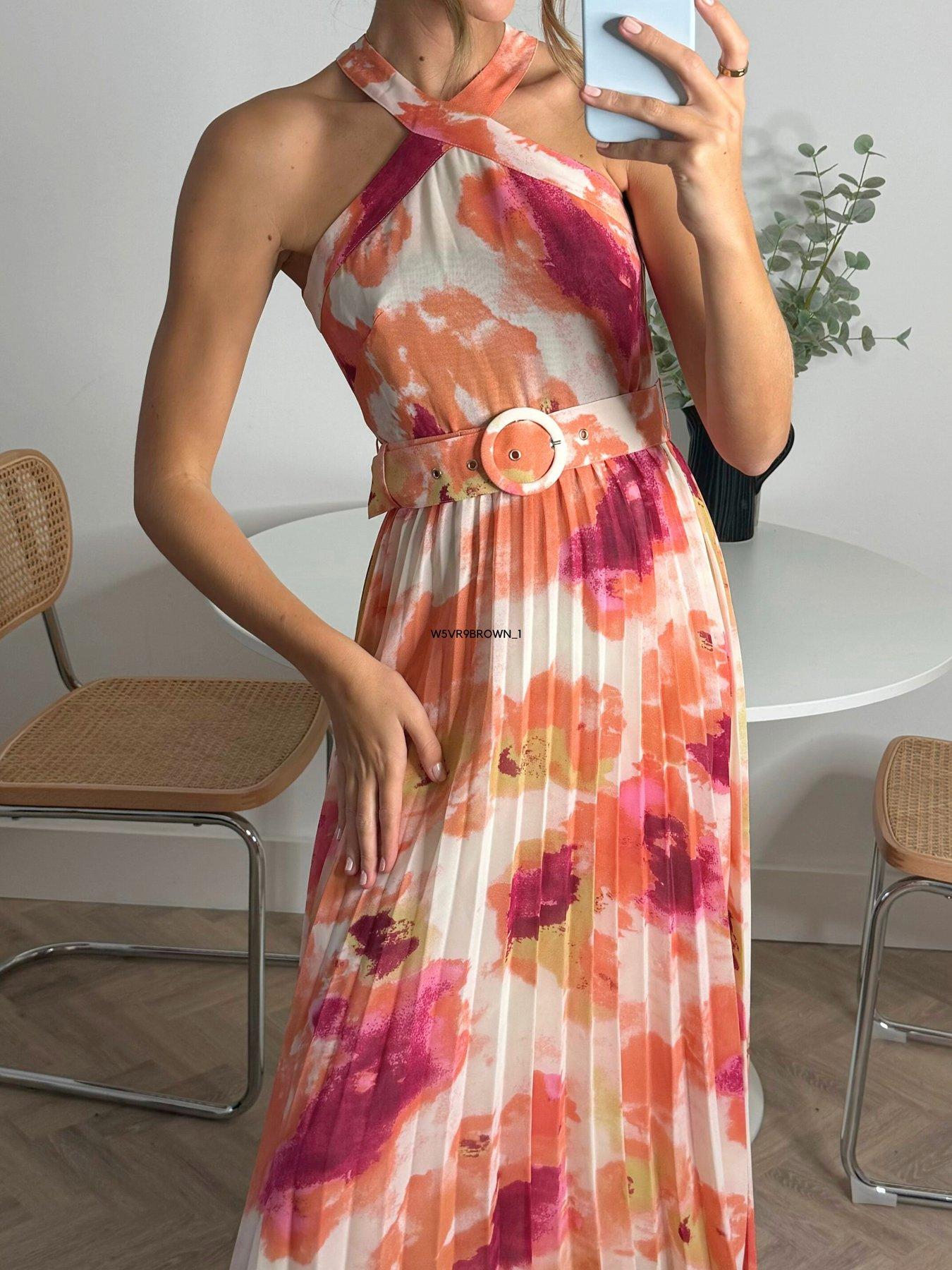 Style Cheat Paige Midi Dress - Rust | Very